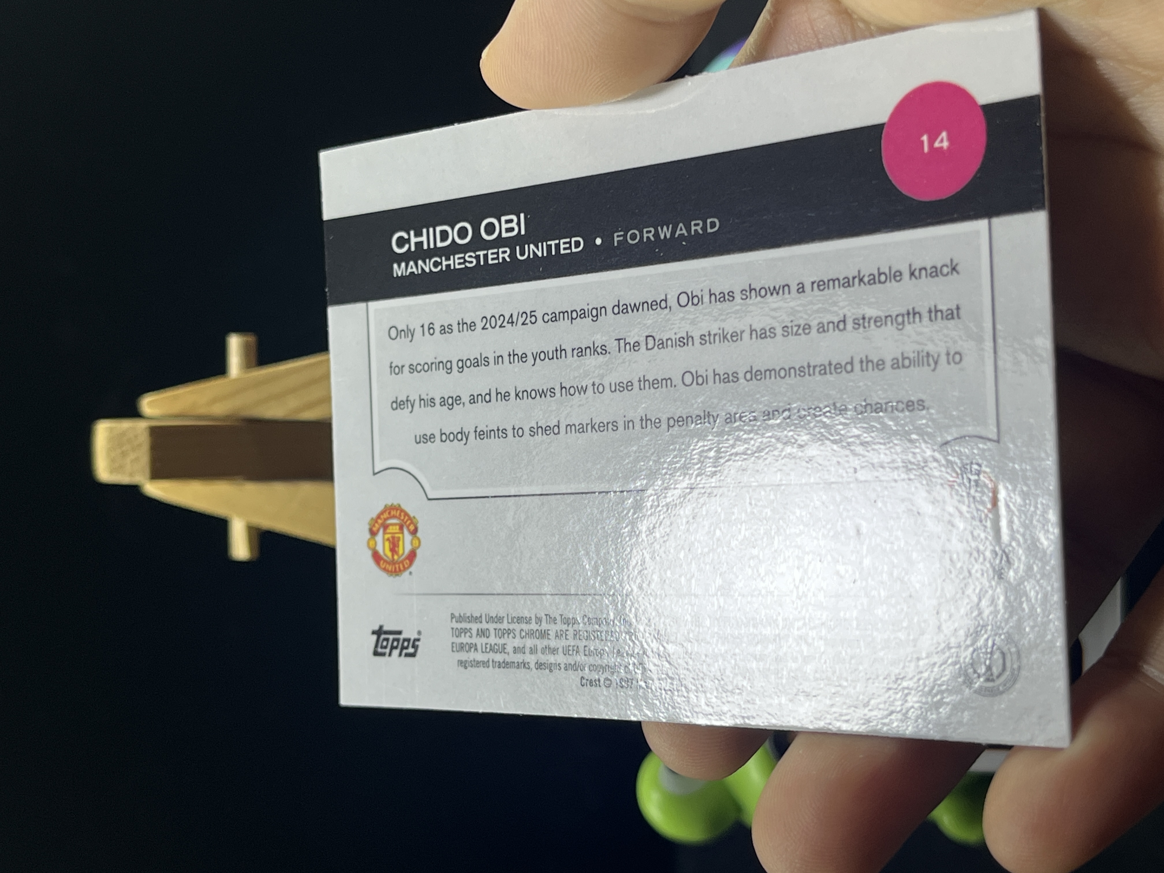 【爆金拍卖】18 A06 2025 TOPPS CHROME TC 蓝宝石 足球 chido obi 奇多 奥比 马丁 新秀RC 曼联 BASE 碎冰折 收藏专收必备 瑕疵如图1 哘 卡淘