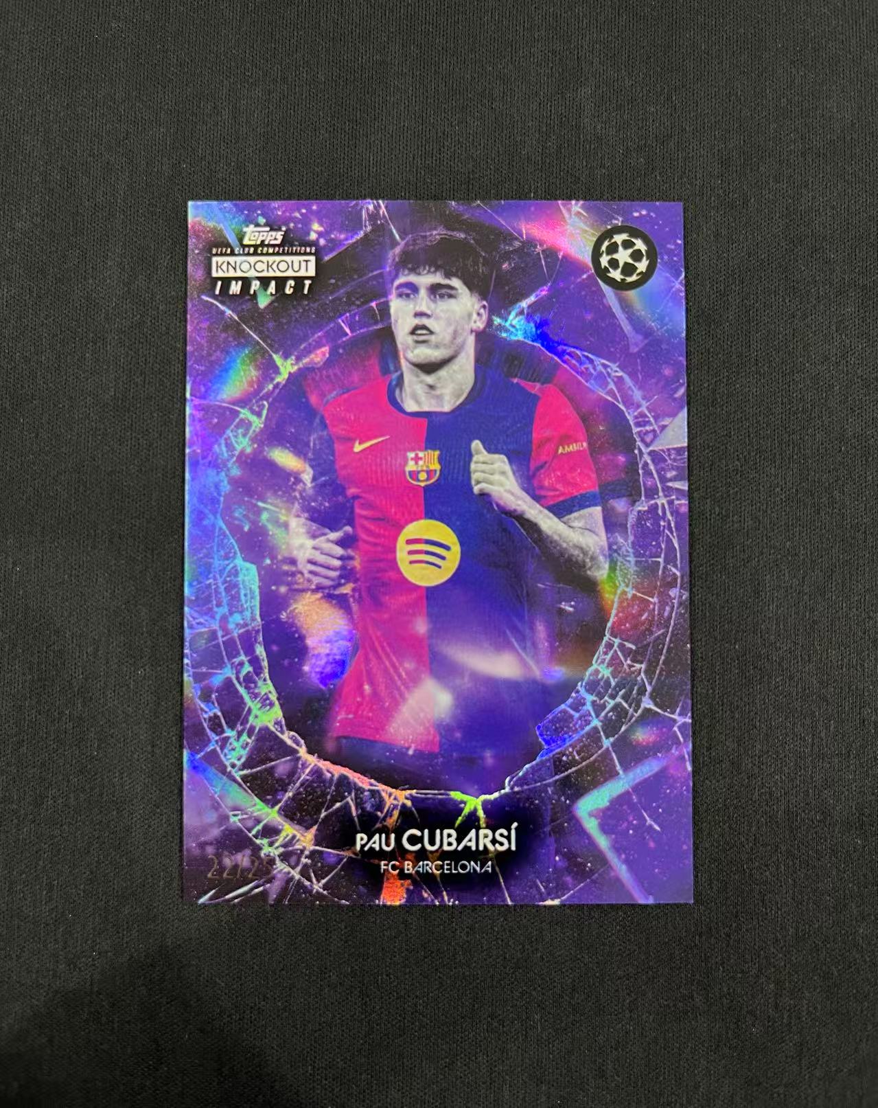 【长安代卖 截标预付80%】2024-25 Topps Knockout 欧战 淘汰盒 Pau Cubarsi 西班牙 巴塞罗那 保库巴西 紫 ...