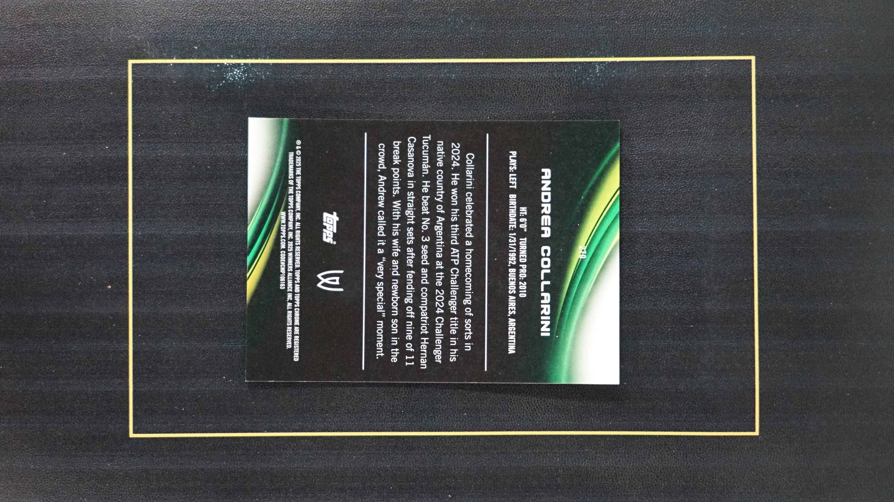 2025 Topps Chrome ANDREA COLLARINI 安德烈亚 科拉里尼 125编 绿紫折 1st 折射【V074】10【超 ...