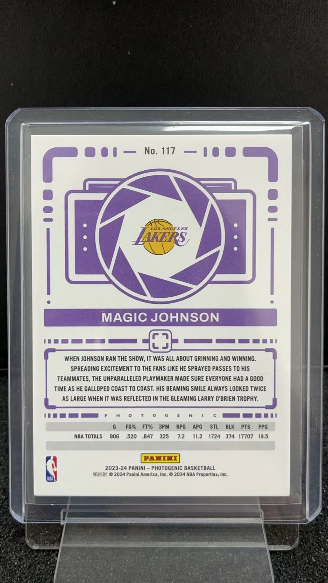 2023-24 Panini Photogenic Magic Johnson 上镜 湖人 魔术师 约翰逊 碎冰折 折射 横版 带编 69/ ...