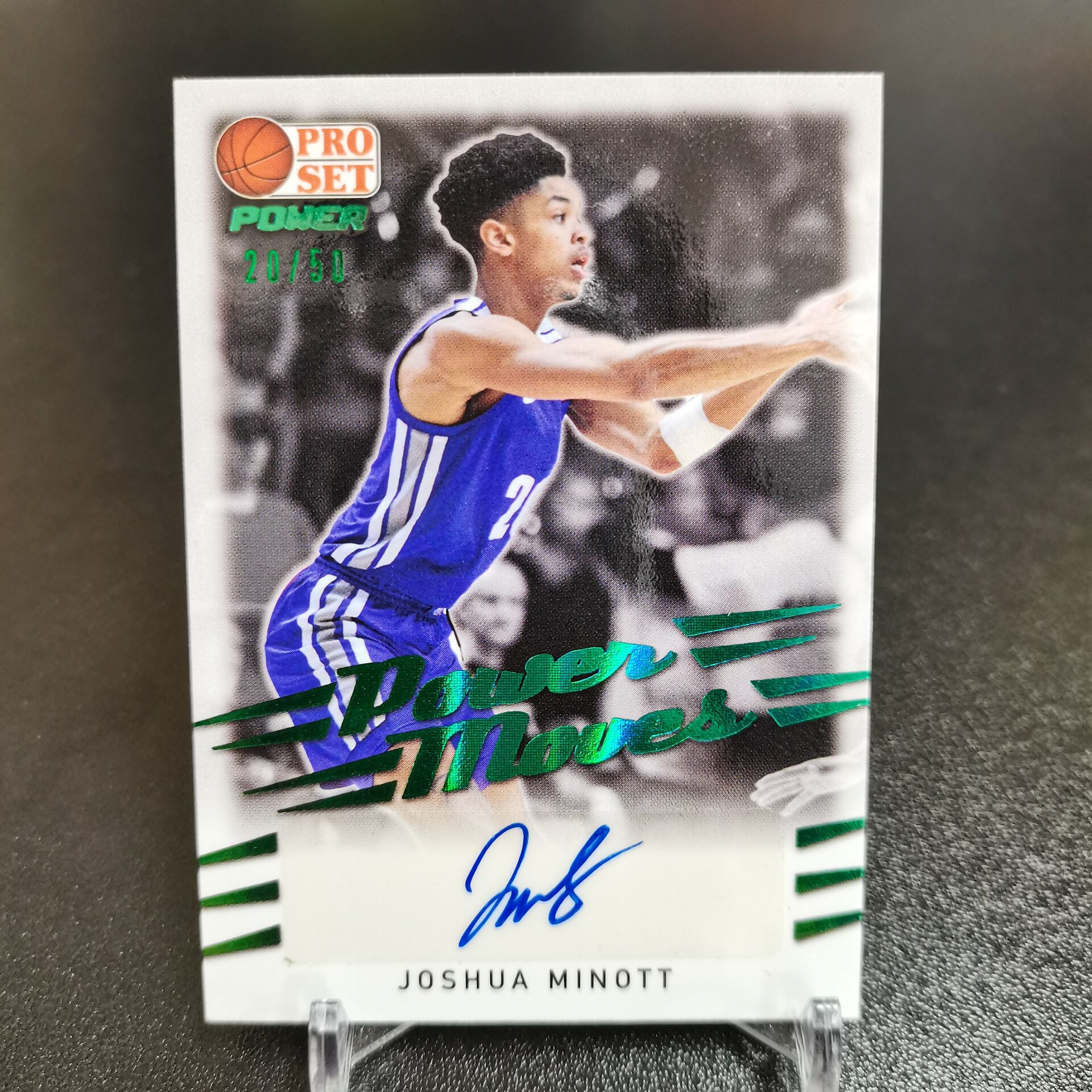 【浩行拍卖 截标预付75%】2022 leaf proset joshua minott 约什 米诺特 签字 20/50编 绿平行 专收必备 ...