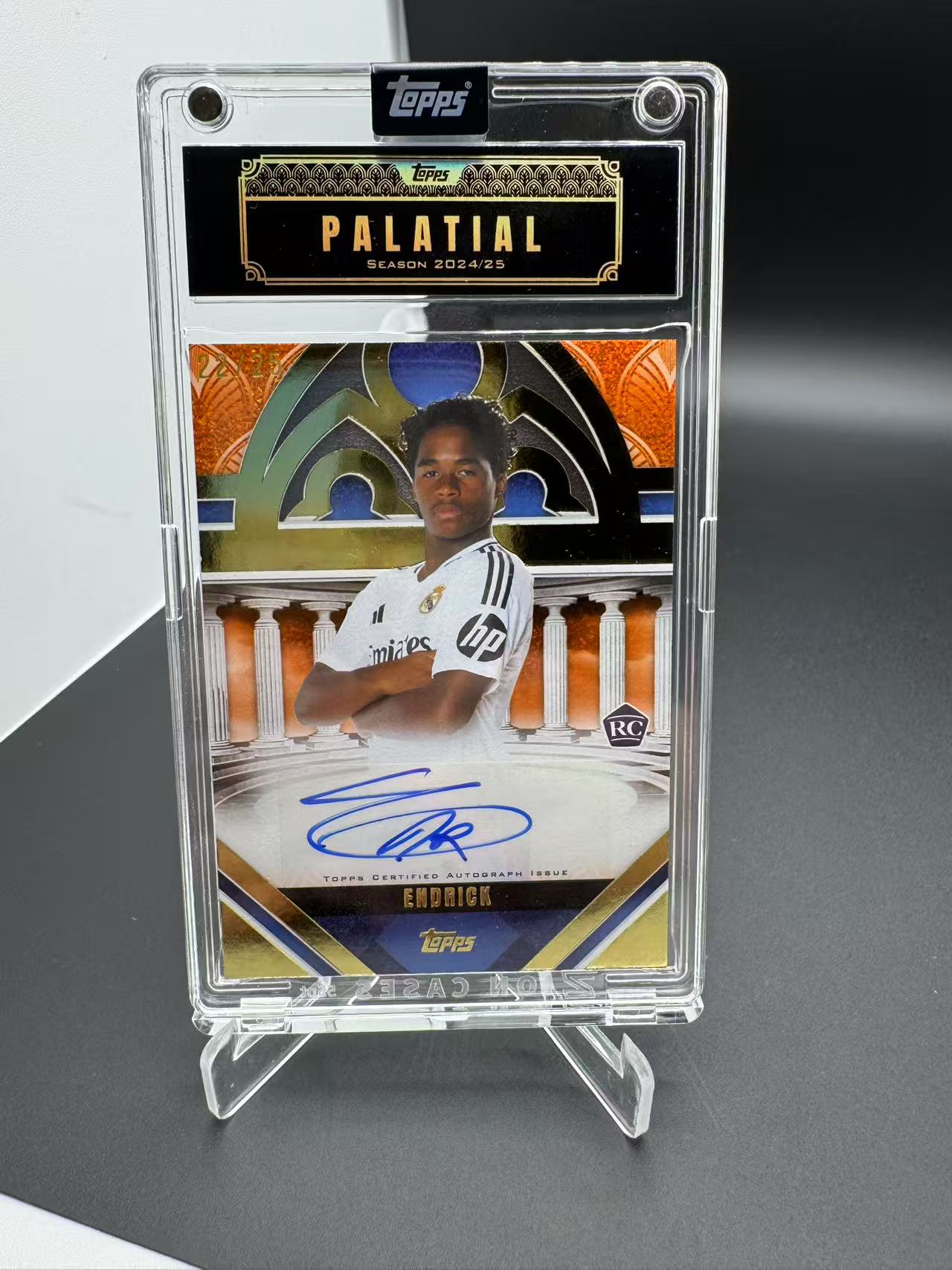 2025 Topps palatial endrick 皇马宫殿 Endrick 恩德里克 新秀 RC 22/25编 低编 签字 签名 皇家 ...