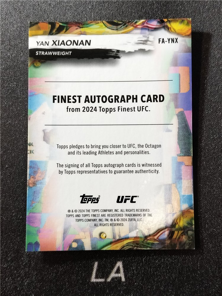 【LA拍卖】2024 Topps Finest UFC Yan Xiaonan 综合格斗 闫晓楠 中国泰拳冠军 URCC冠军 红Shimmer ...