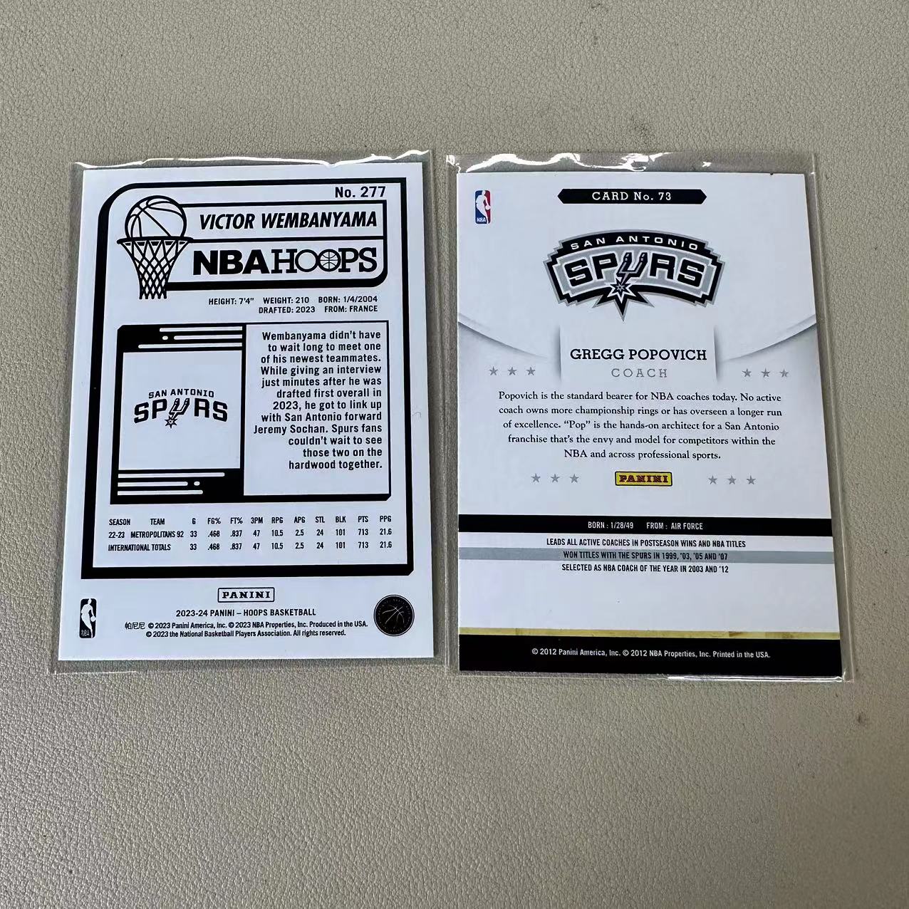 2023-24 Panini Hoops Victor Wembanyama RC 【熠吉卡社】J1 马刺 文班亚马 斑马 新秀状元 马刺教练 ...