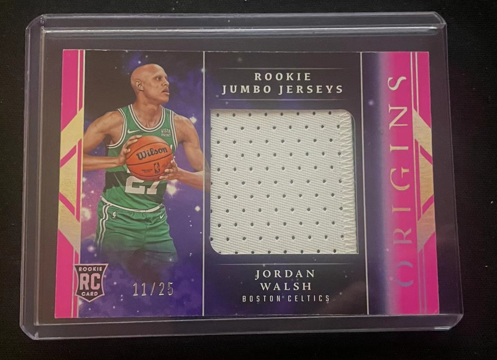 2023-24 Panini Origins Jordan Walsh 乔丹·沃尔什 凯尔特人 巨无霸 jumbo jerseys 新秀 rc ...