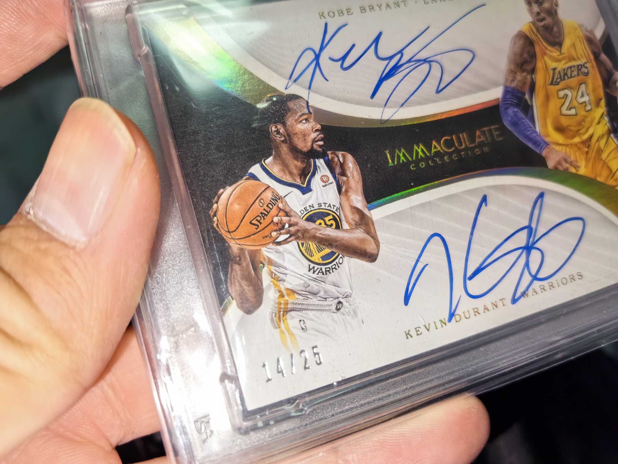 2017-18 Panini Immaculate Kobe Bryant 科比杜兰特双签2017 imm系列双签25编，顶级双人，两个跟腱断 ...