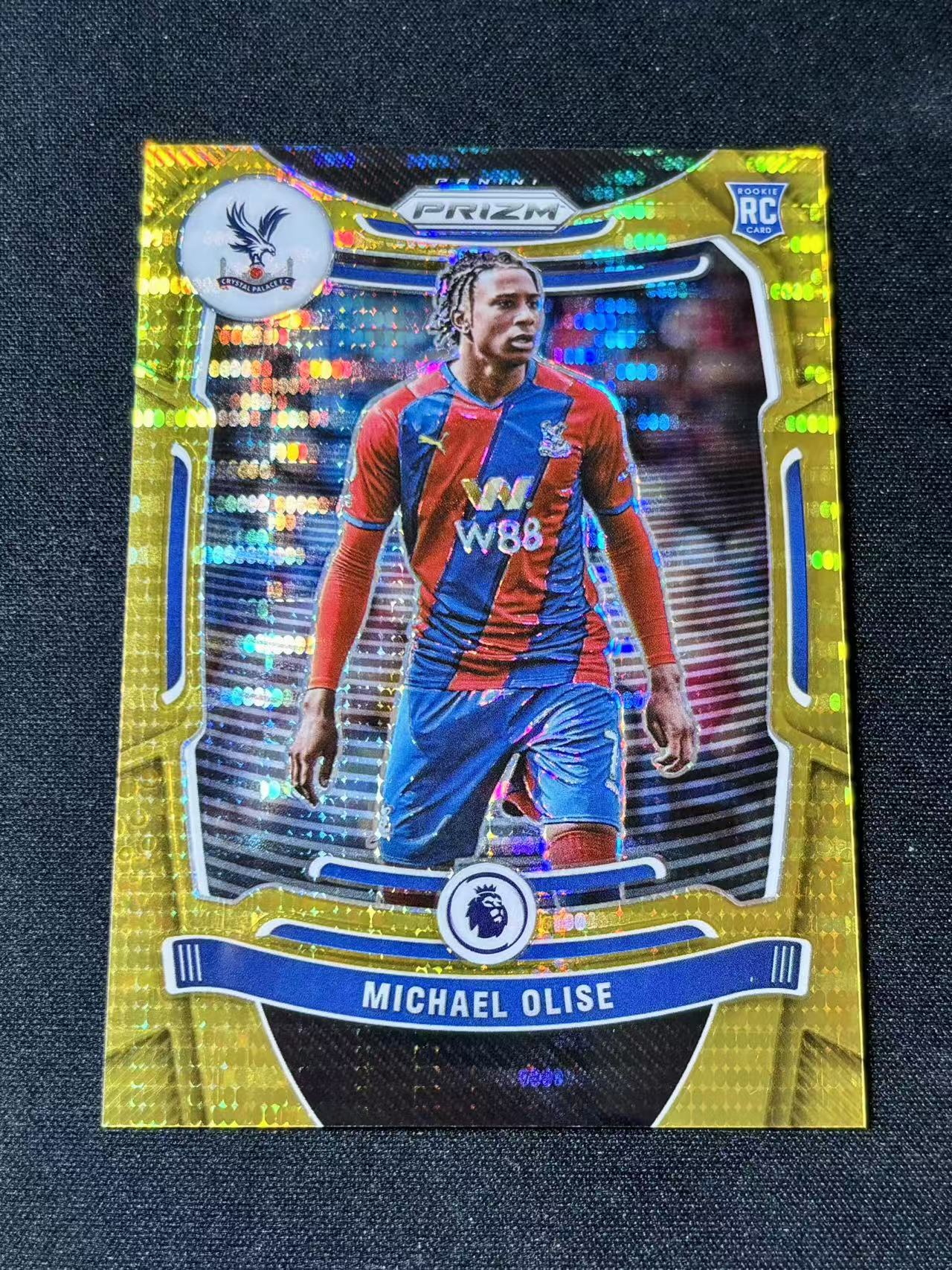 2021-22 Panini Prizm Michael Olise 【信徒拍卖K1112】英超pz 奥利塞 新秀RC 10编 金折 脉冲折射 ...