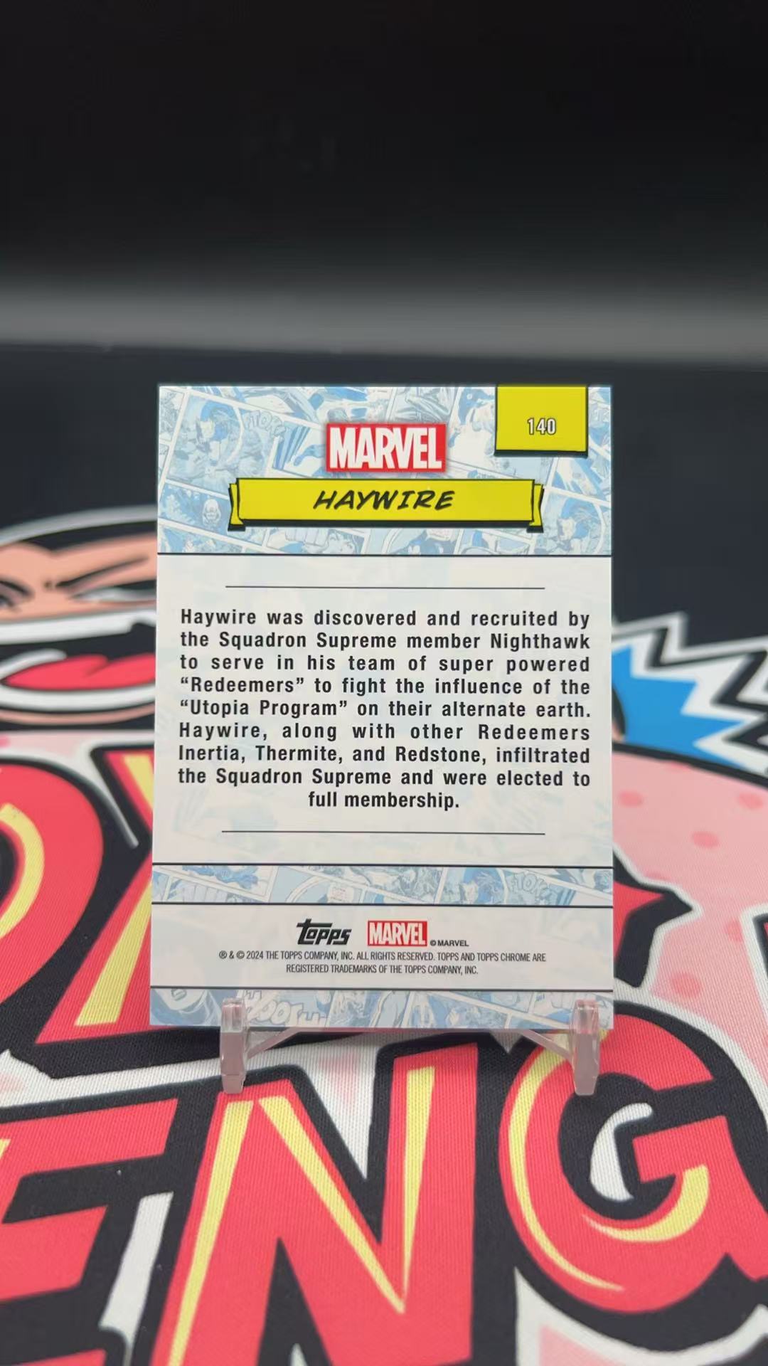 【玩具坑】2024 Topps Chrome Marvel 漫威元年tc base 金波纹折 50编 #140 haywire 卡淘