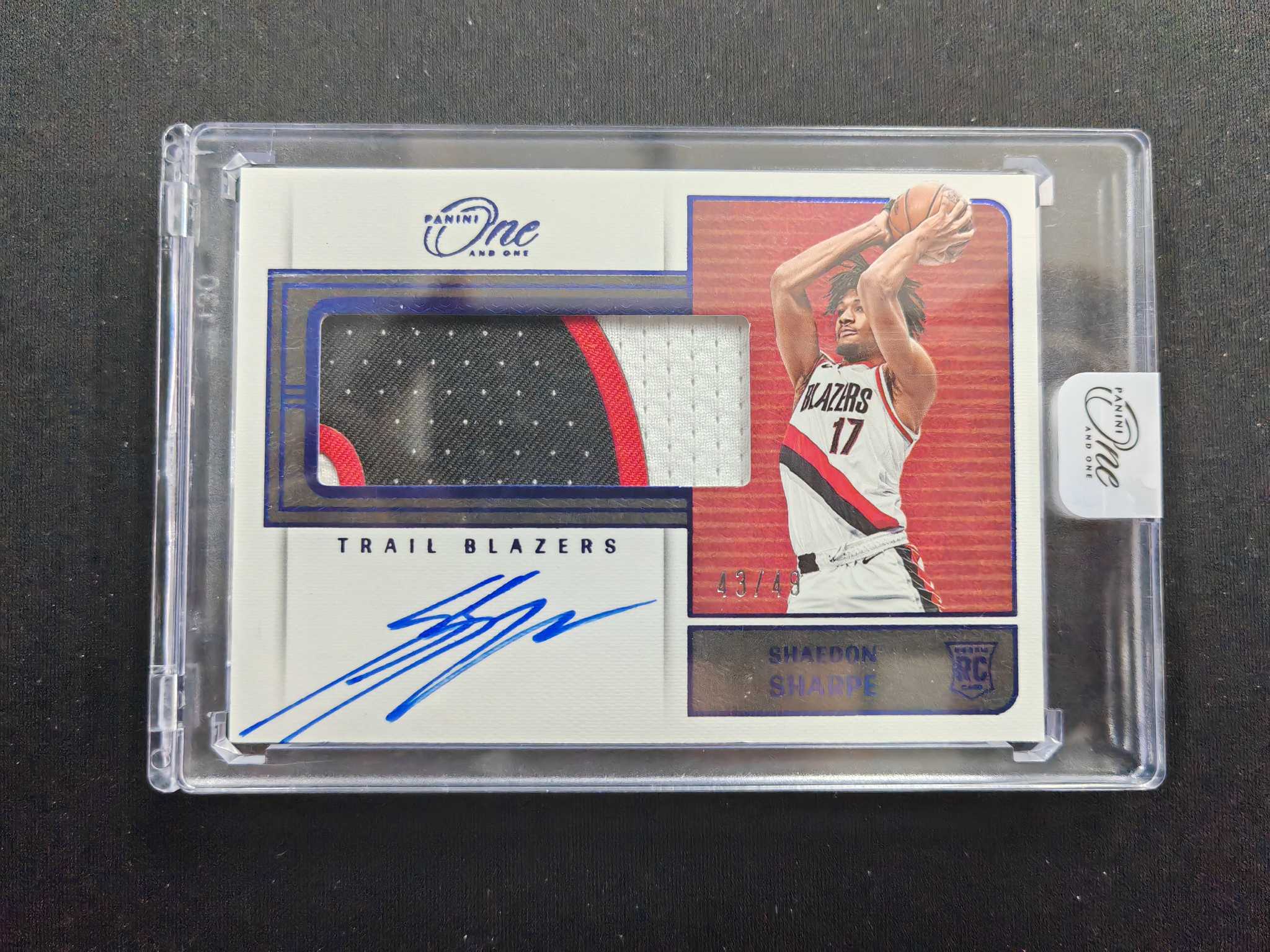 2022-23 Panini One and One Shaedon Sharpe RC SC球星卡 oao 开拓者 新秀 夏普 rpa 球衣 ...