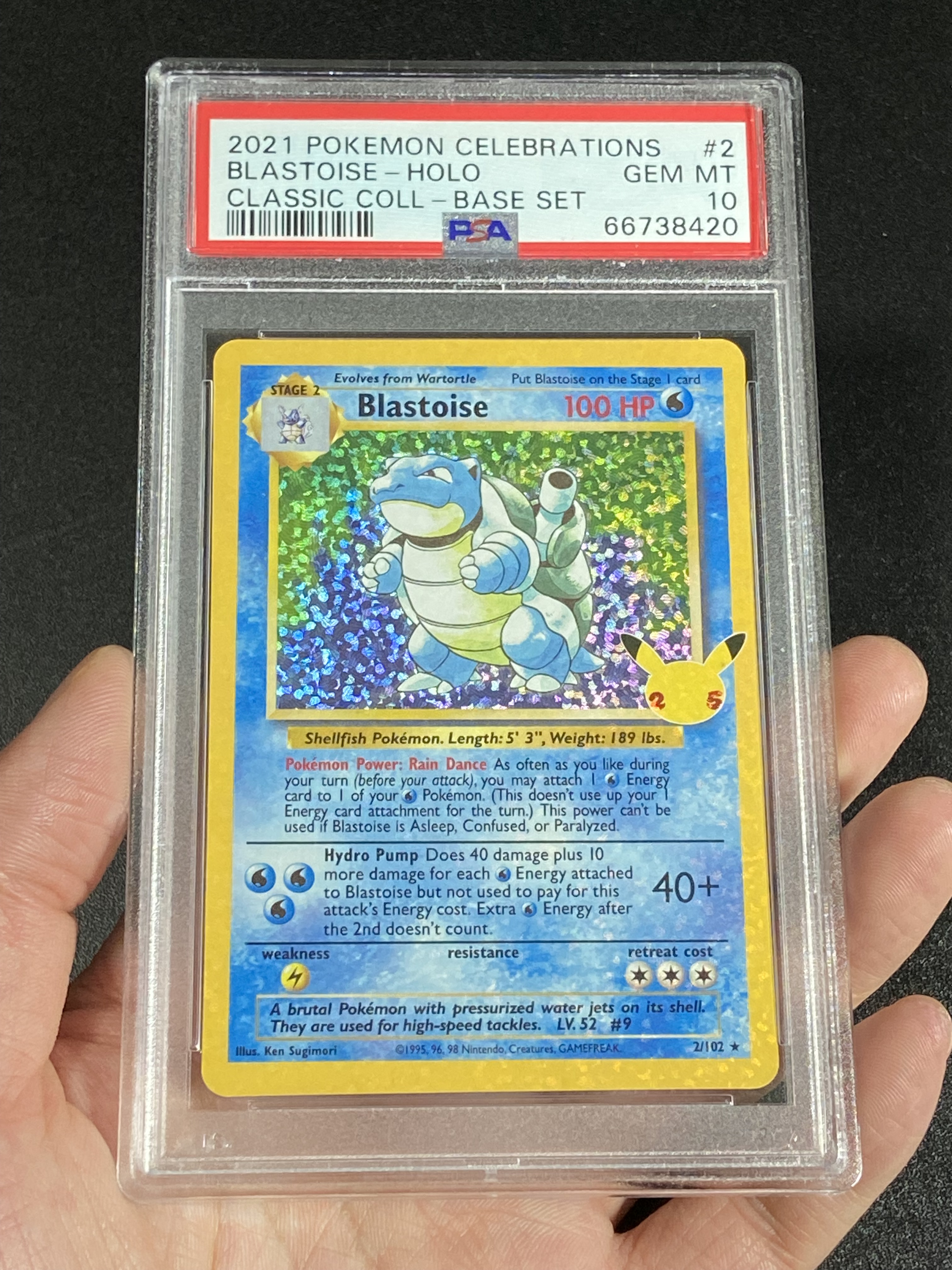 【喷子拍卖】2021 Pokemon PTCG Swsh Blastoise 宝可梦 剑盾系列 水箭龟 2阶进化 25周年 金闪卡 美版 初代 ...