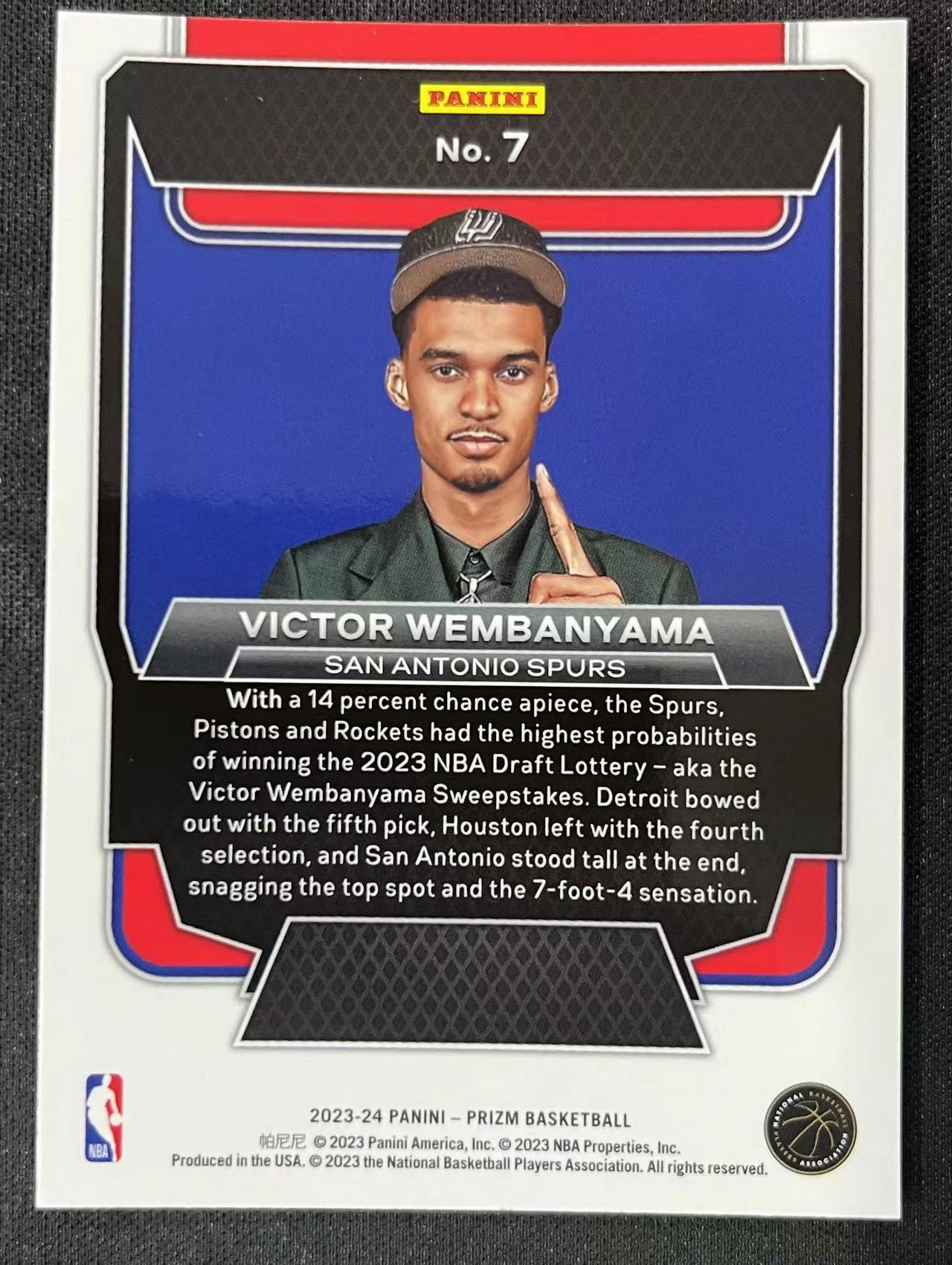 【长安代卖】2023 24 Prizm Pz 马刺 新秀rc Victor Wembanyama 文班亚马 状元 Luck Of The