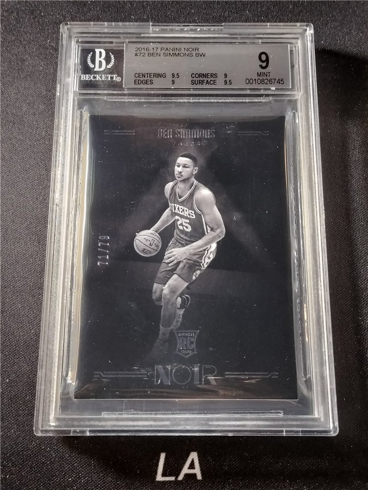 【la拍卖】2016 17 Panini Noir Ben Simmons 诺尔 新秀rc 本西蒙斯 本 西蒙斯 篮网 76人 黑白常规 普卡