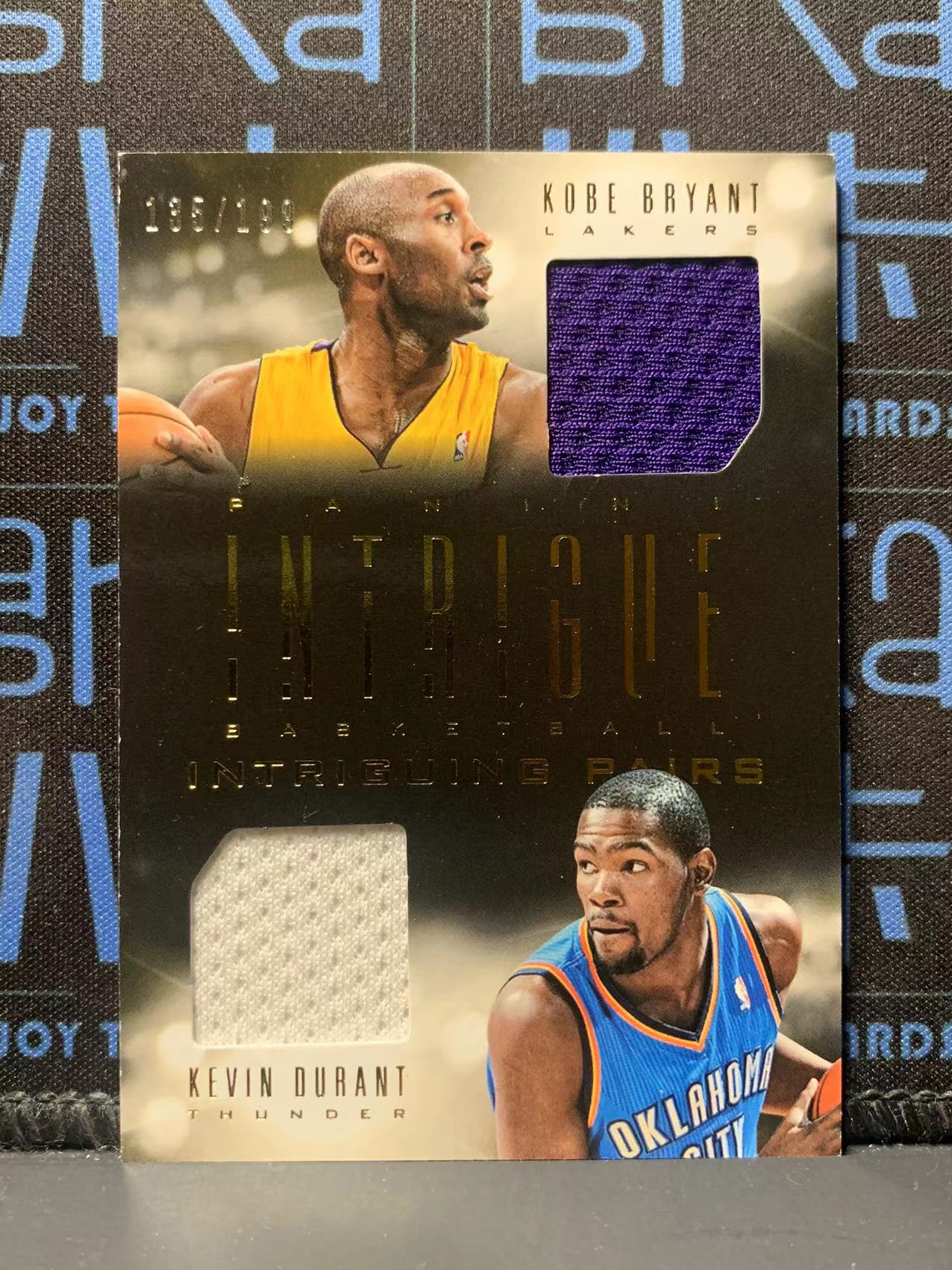 【扒卡拍卖】13-14 panini intrigue kobe durant 阴谋 科比 杜兰特 199编双人球衣 湖人永远的黑曼巴和最强 ...