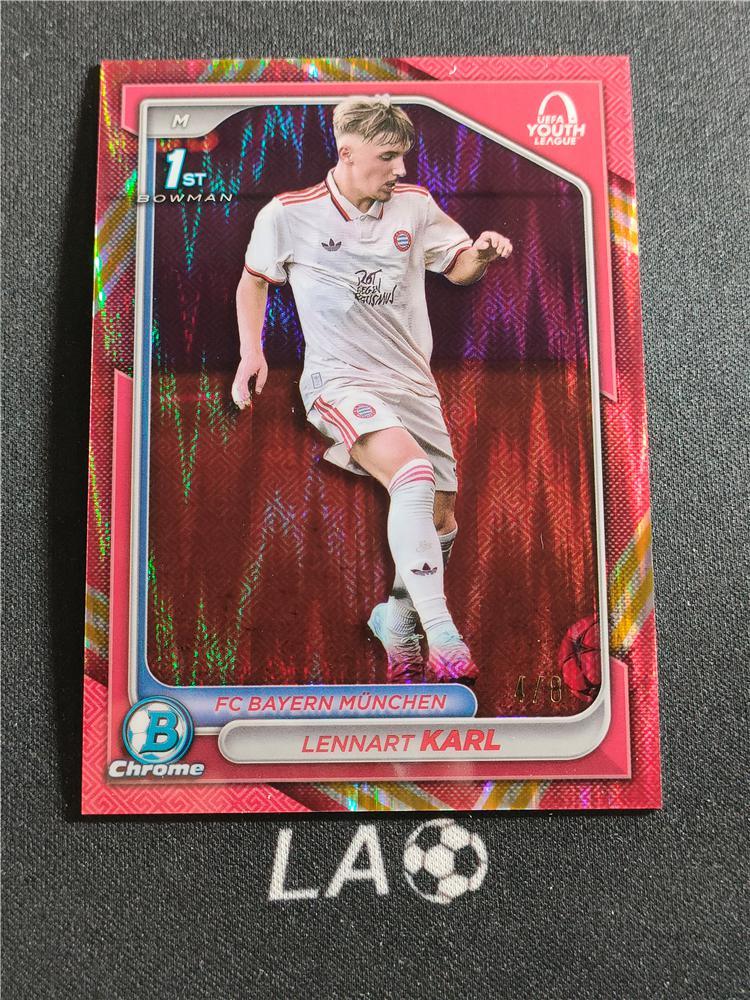 【LA足球】2025 Topps Chrome LENNART KARL 欧冠 中国限定版 红包 拜仁慕尼黑 伦纳特 卡尔 德国 欧青赛特卡 ...