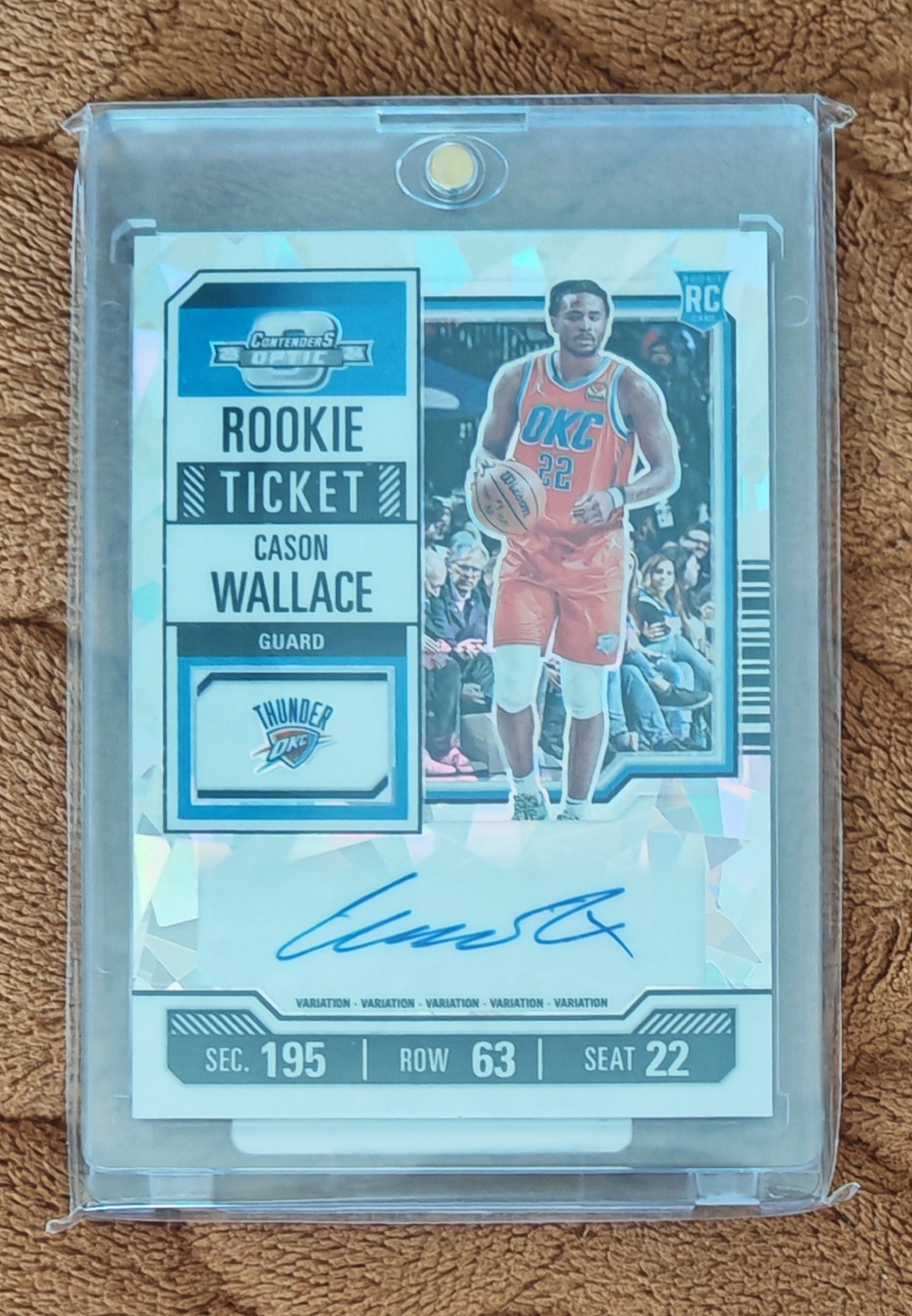 2023-24 Panini Contenders Optic Cason Wallace RC 球票OP 雷霆 卡森 凯森 华莱士 新秀 ...