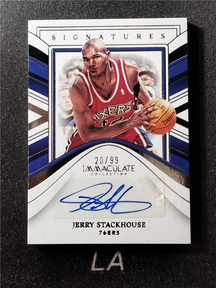 【LA拍卖】2022-23 Panini Immaculate Jerry Stackhouse 杰里 斯塔克豪斯 76人 勇士 ...