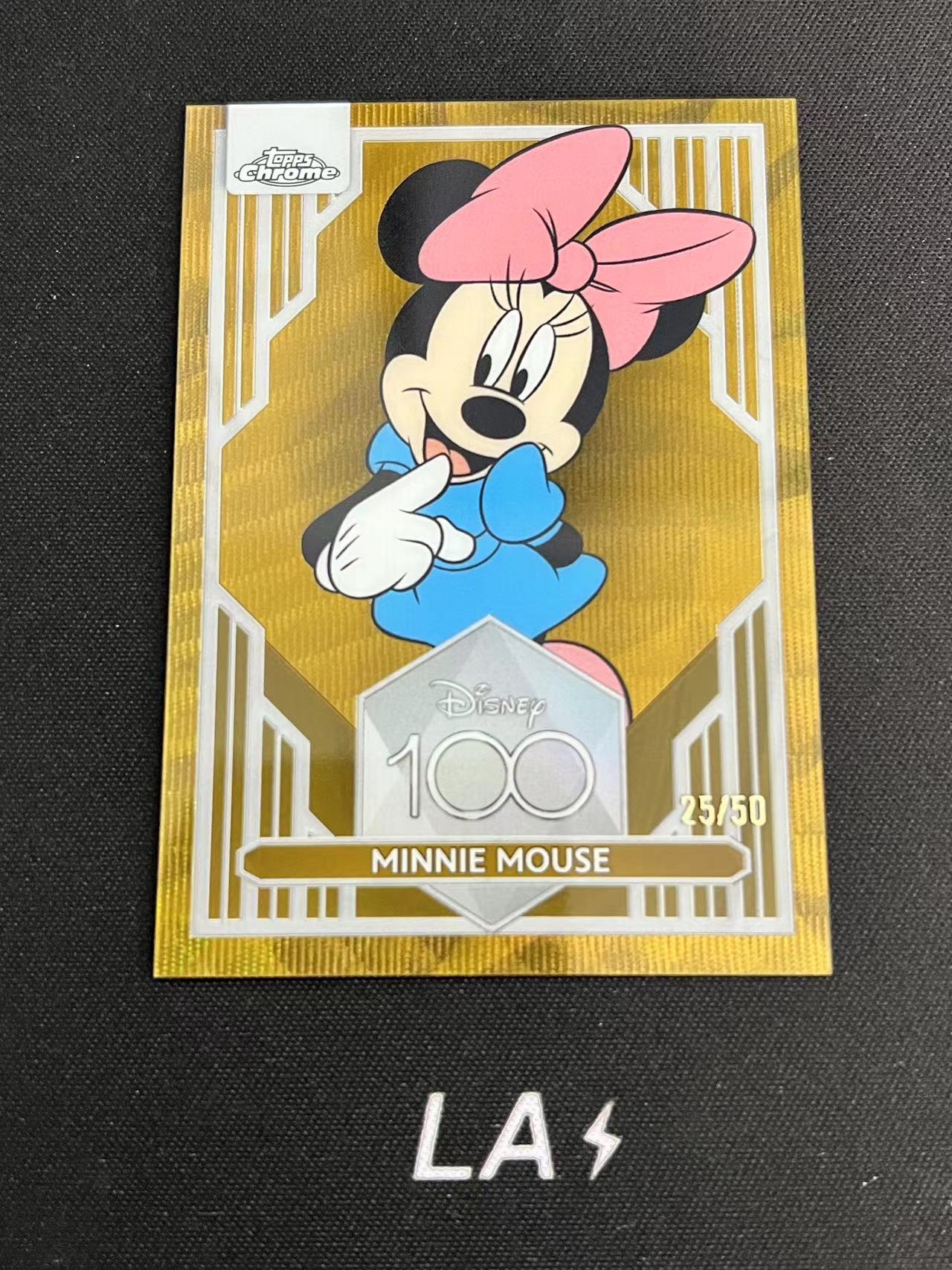 【LA拍卖精品】2023 Topps Chrome Disney 100 Minnie Mouse TC迪士尼100周年 米妮 正金折 金波纹 ...