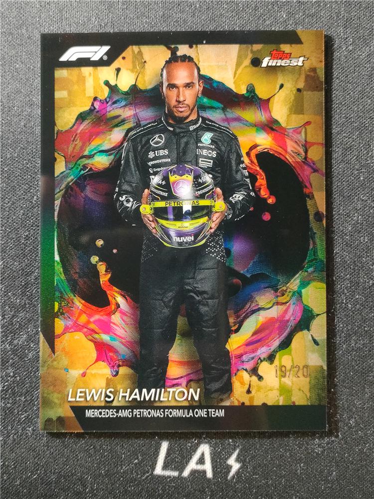 【LA拍卖】2024 Topps Finest F1 Lewis Hamilton 方程式赛车系列 刘易斯 汉密尔顿 Base 三级 金折 ...