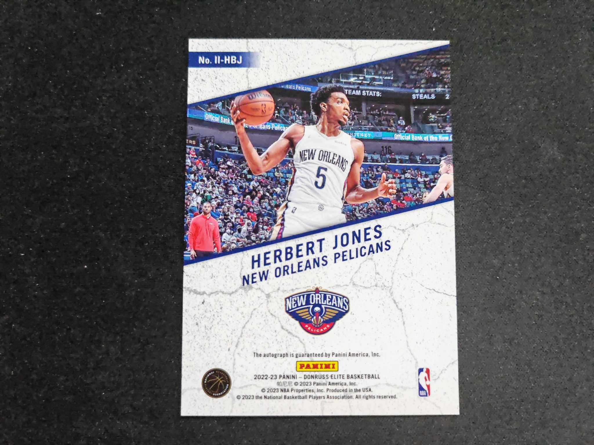 2022-23 Panini Elite Herbert Jones SC球星卡 精英 鹈鹕 赫伯特琼斯 签字 卡品如图收藏必备（huan） 卡淘