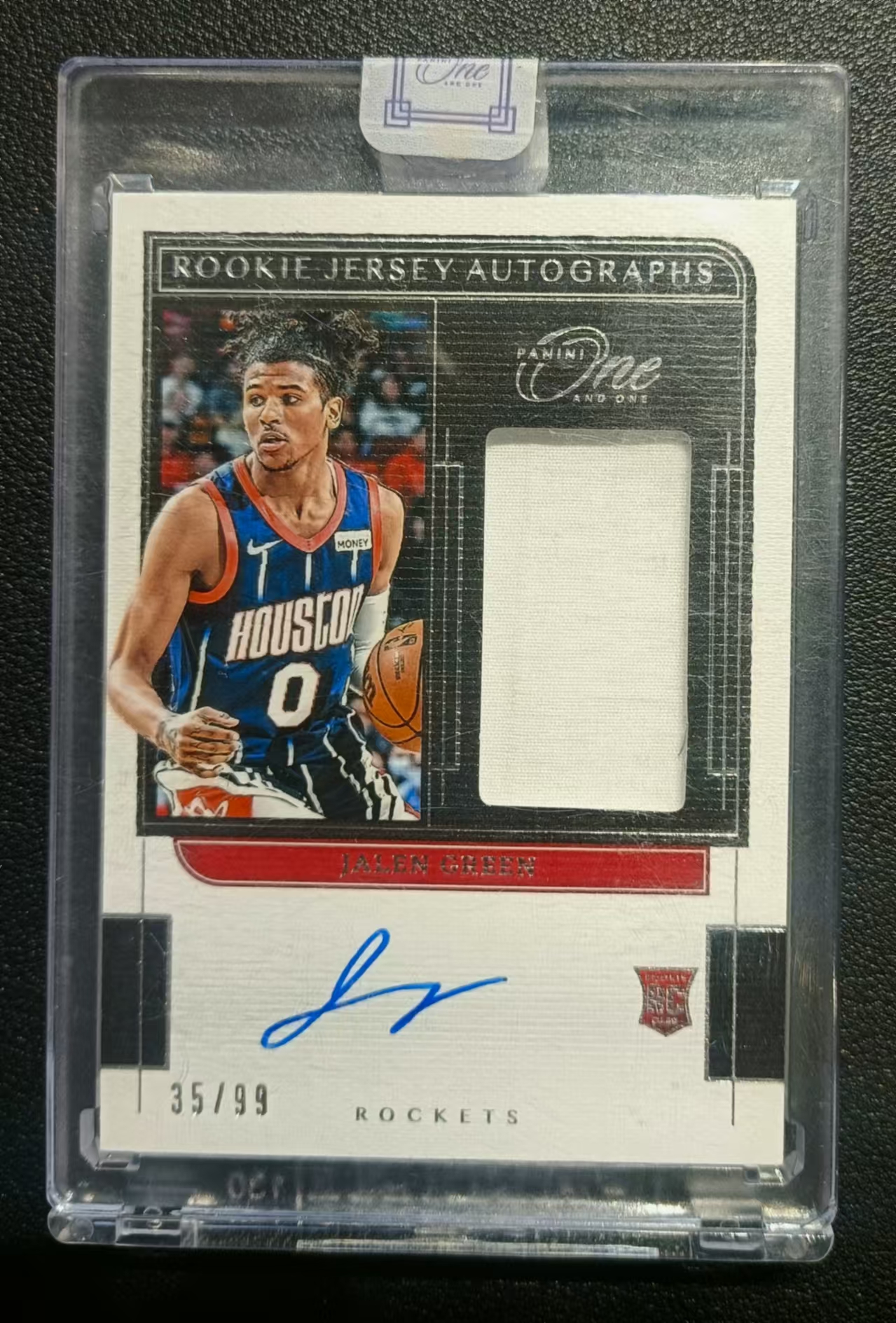 【lolww】2021-22 one and one rookie jersey auto jalen green ONE 火箭新秀RC 杰伦 格林 99编RJA 球衣物料 签字 卡签 原封砖 ...