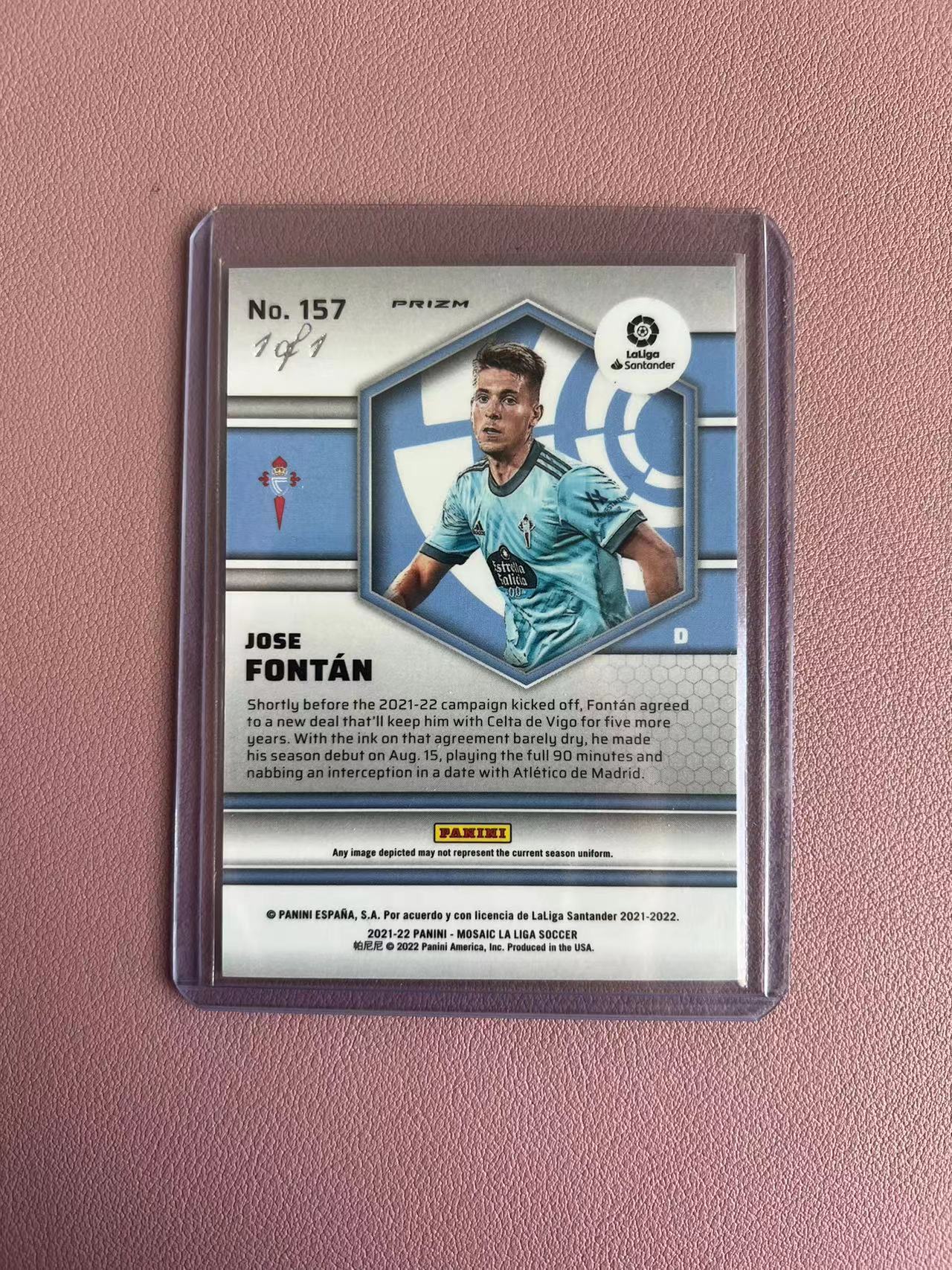 2021-22 Panini Mosaic Jose Fontan 【禧彦代卖】皇家比戈塞尔塔 新秀 何塞 丰坦 方丹 黑马赛克折 1/1 One of One base 凑套 收藏（学姐） 卡淘