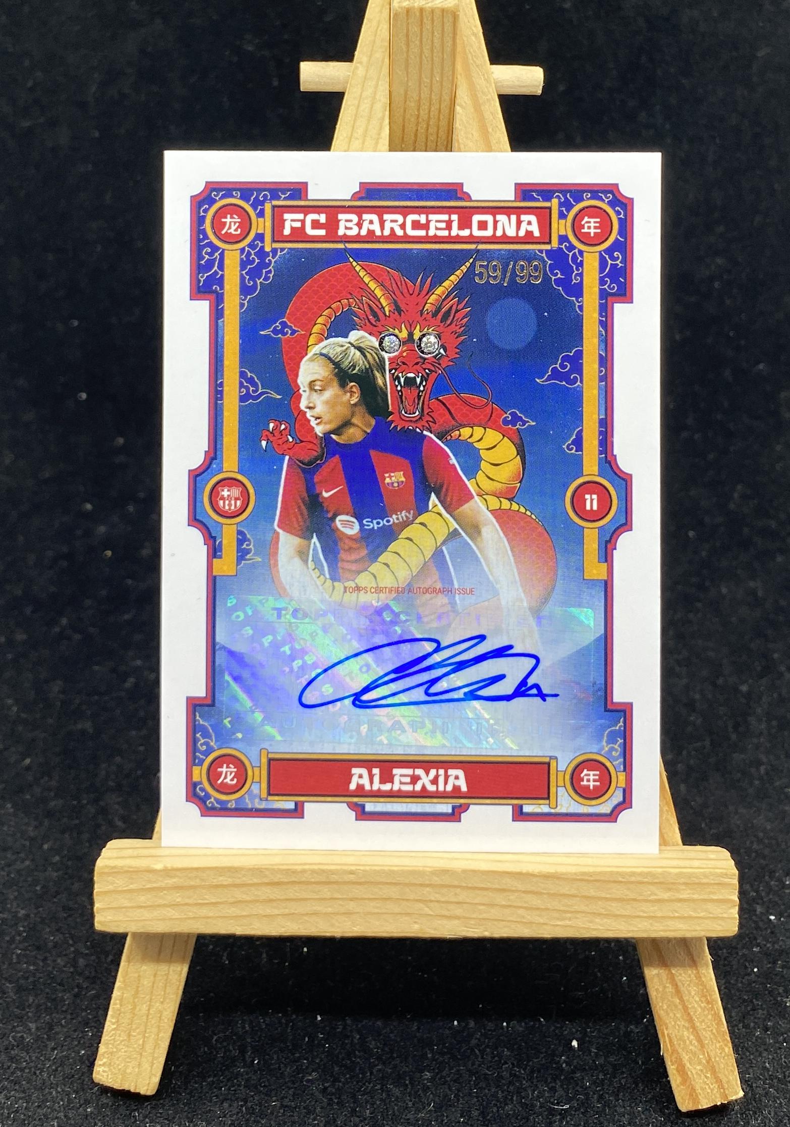 2024 Topps FC Barcelona Alexia Putellas 巴萨龙年队盒 亚历克西娅 普特拉斯 签字 59/99编 龙眼 ...