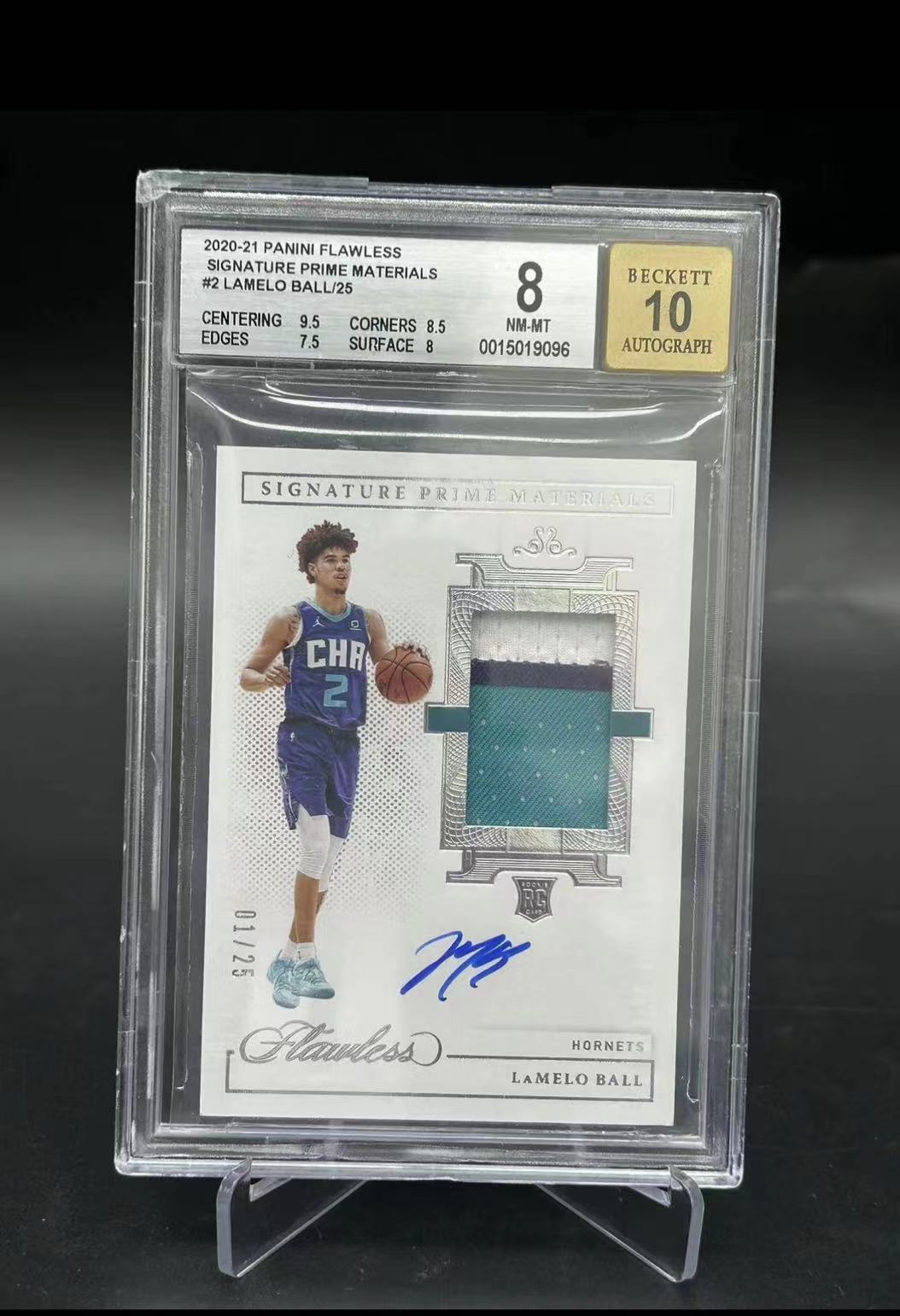 2020 21 Panini Flawless Lamelo Ball 【肥猫代卖】f哥 手提 黄蜂 拉梅洛鲍尔 三球 新秀 签字 01 25