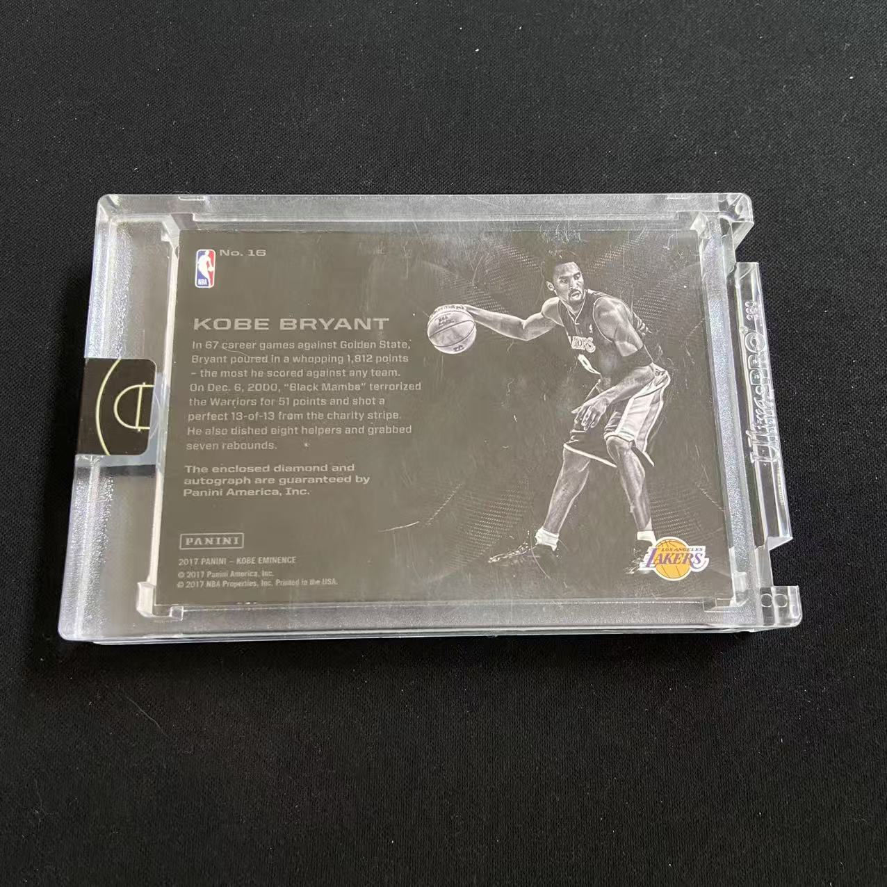 2017 Kobe Eminence 科比大真金 Kobe Bryant 科比布莱恩特 33643 生涯总得分 钻石金笔签字 卡签 湖人 10 ...