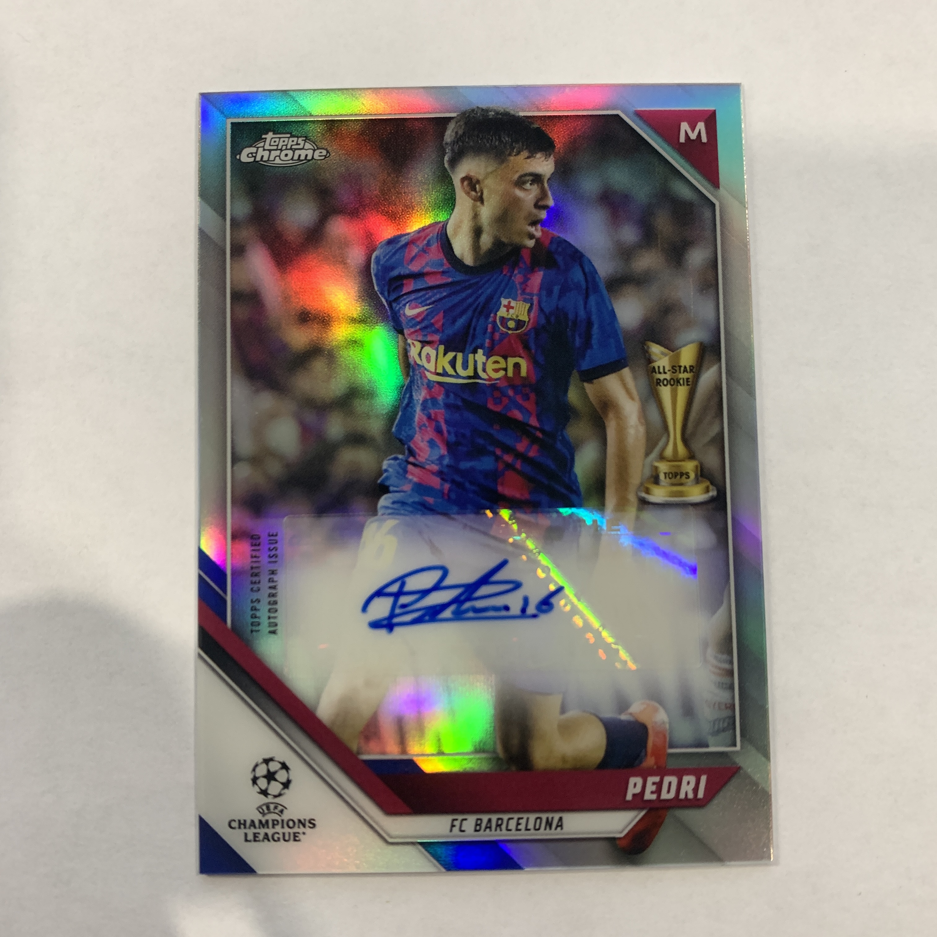 2022-23 Topps Chrome Pedri 【千途文化】欧冠 巴萨 巴塞罗那 佩德里 佩刀 银折 签字 卡品如图 拍前看描述 ...