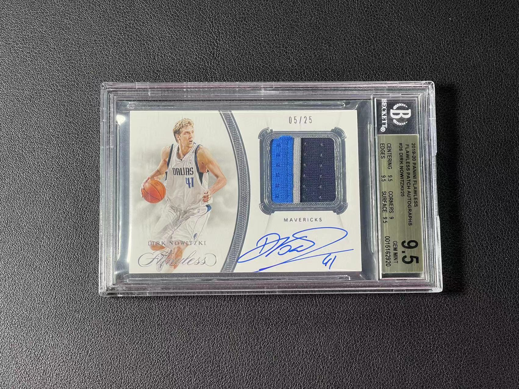 【超新星精品】2019-20 Flawless Dirk Nowitzki 手提 独行侠 诺维茨基 诺维斯基 25编 patch签字 PA 卡 ...