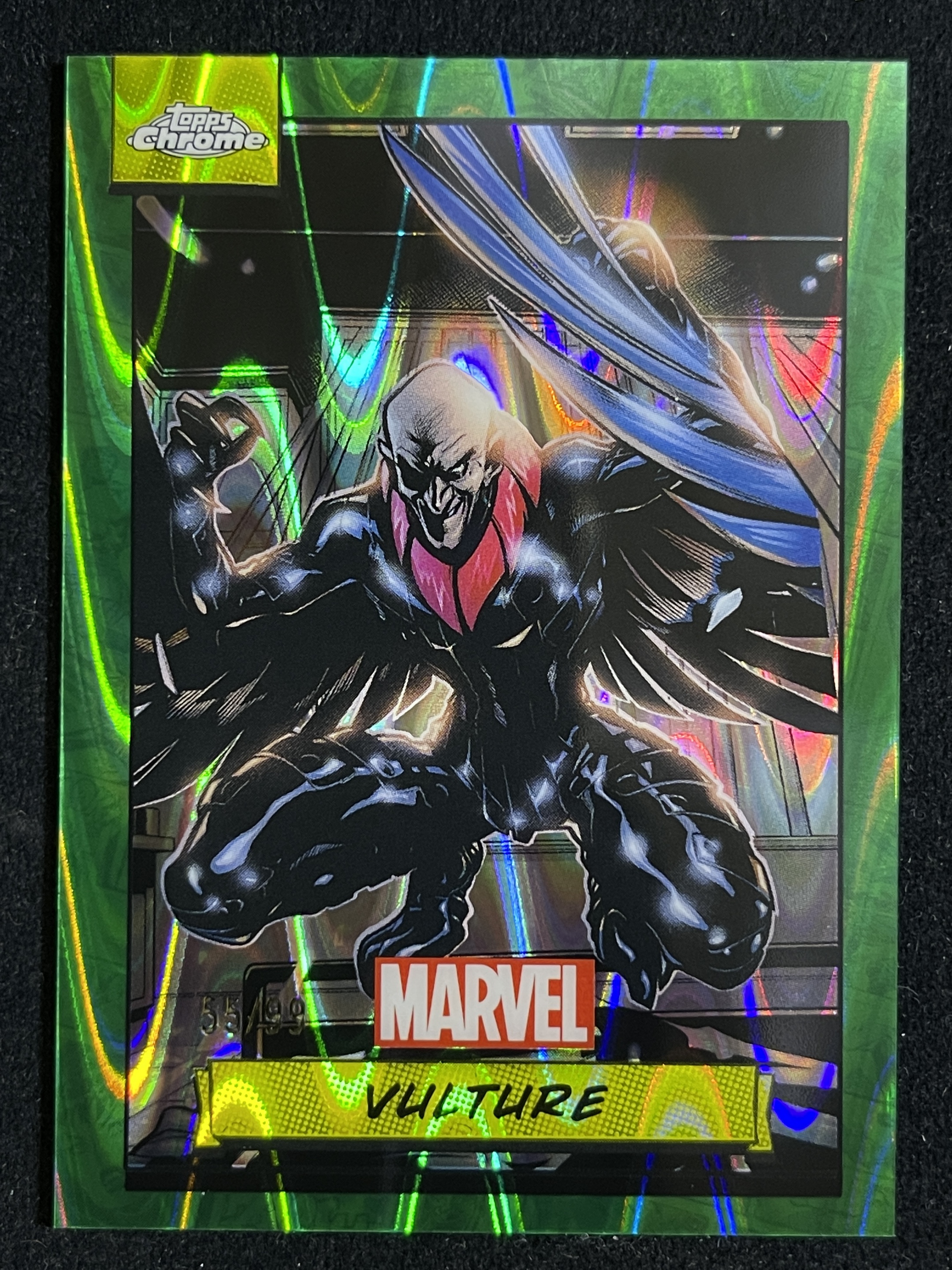 【Lucky幸运壹编壹代拍-JT】2024 Topps Chrome Marvel 漫威 元年 秃鹫 Vulture 99编 绿熔岩折 折射 品相见图 卡淘