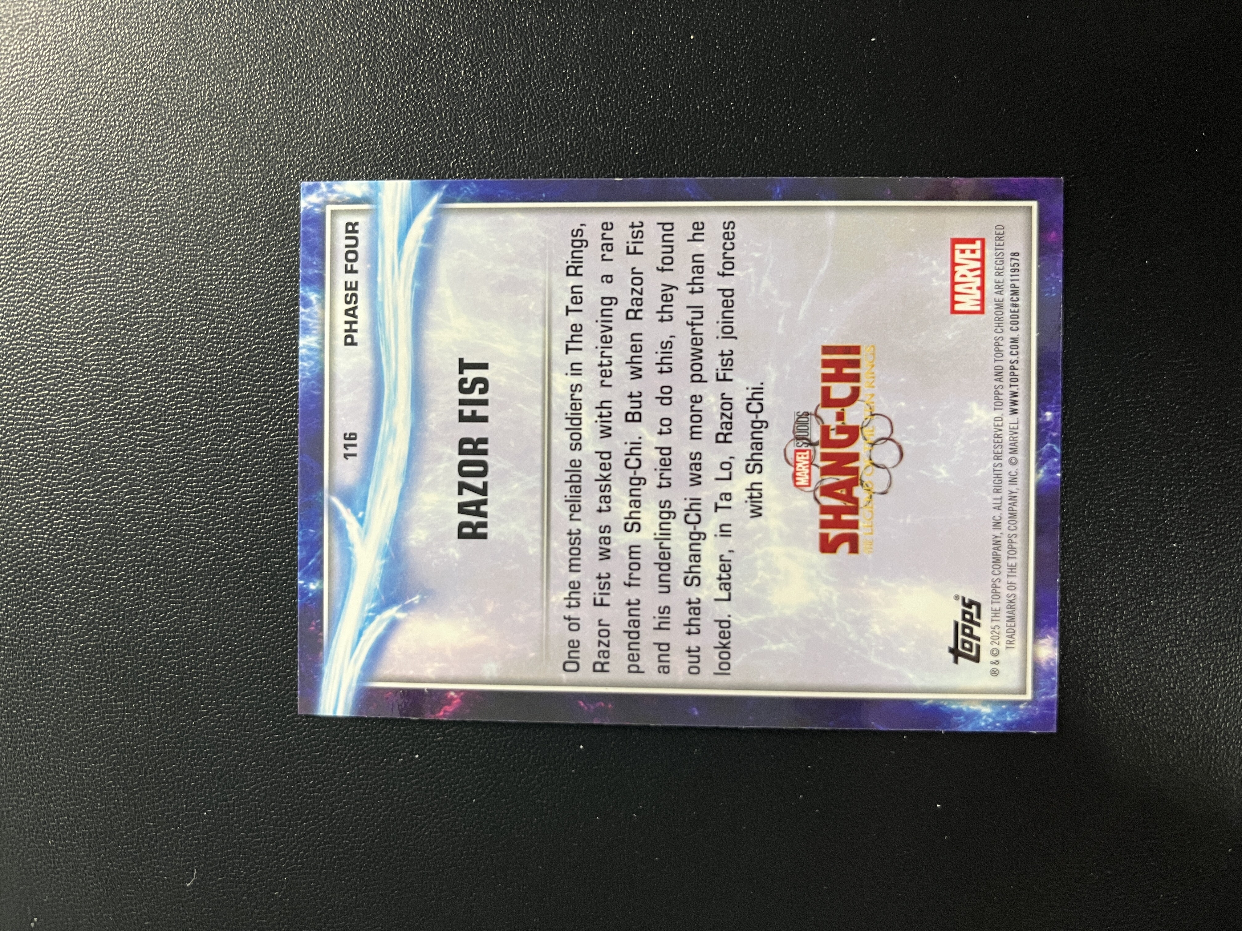 2025 Topps Marvel (MCU) Studios Chrome TC漫威影视 Razor Fist 剃刀拳 四阶 Agatha ...