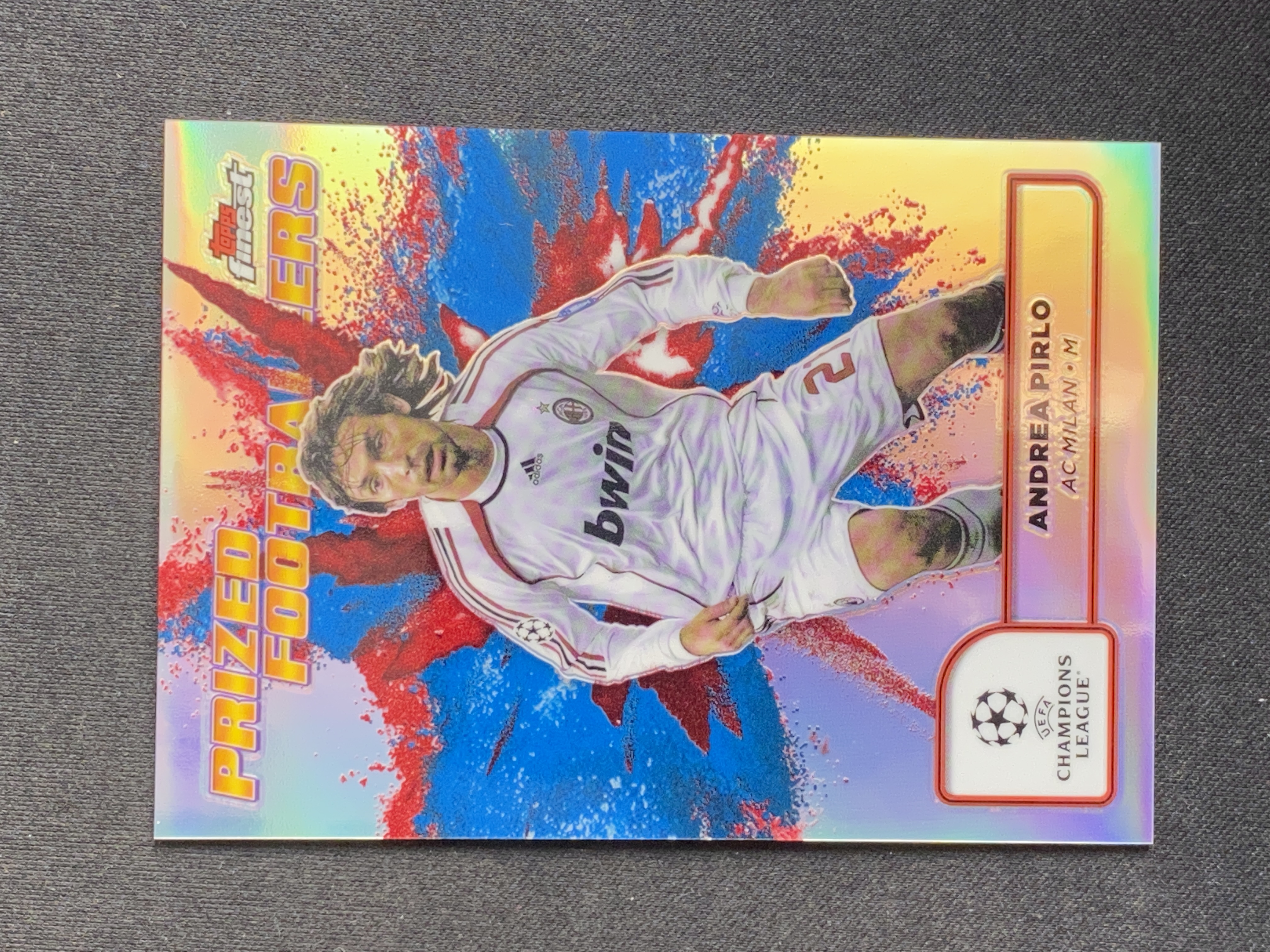 【南昌NOVA】2024-25 Topps Finest Andrea Pirlo 欧战 欧冠 AC米兰 安德烈 皮尔洛 顶级球员 红蓝泼墨 ...
