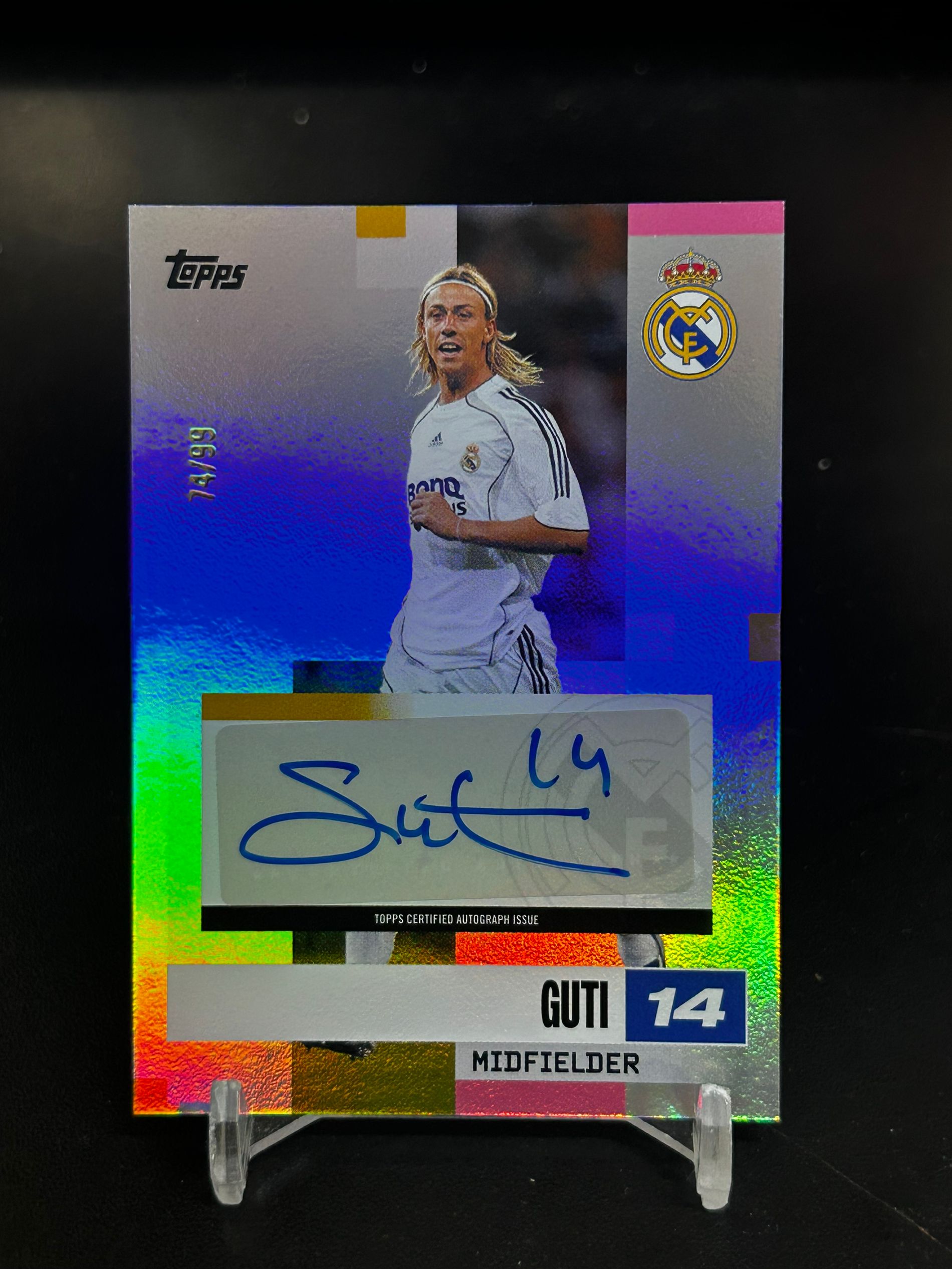 【浩行拍卖 截标预付82%】2025 topps fc guti 皇马 古蒂 74/99编 签字 折射 专收必备「睡莲林」0512A02張 卡淘