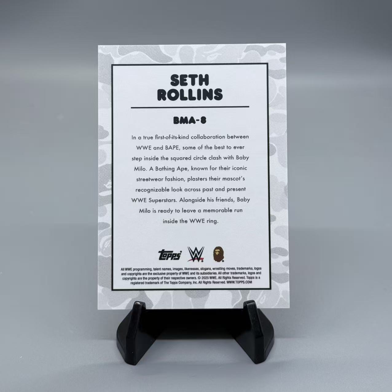 【UD代卖-C总】2025 Topps WWE x Bape 联名盒 摔角 Seth Rollins 赛斯 罗林斯 绿迷彩平行 Baby ...
