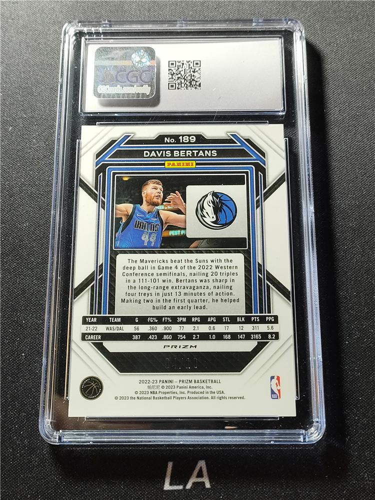 【LA拍卖】22-23 Panini Prizm Davis Bertans 戴维斯 贝尔坦斯 独行侠队 金折 base 4/10编 低编限量 ...