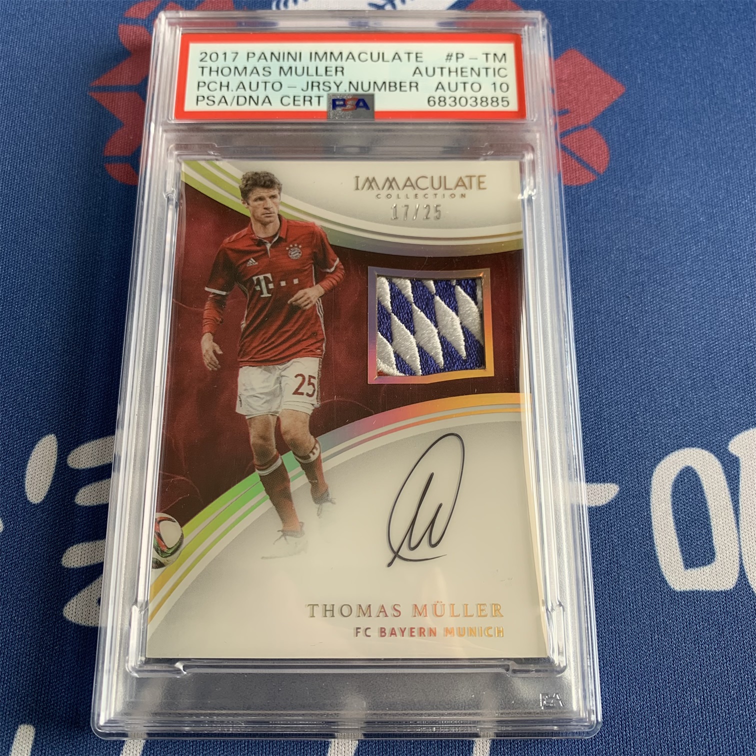 2017 Panini Immaculate Thomas Müller 【海宝】德国 拜仁 托马斯穆勒 25编 背号编 镜面 队徽logo ...