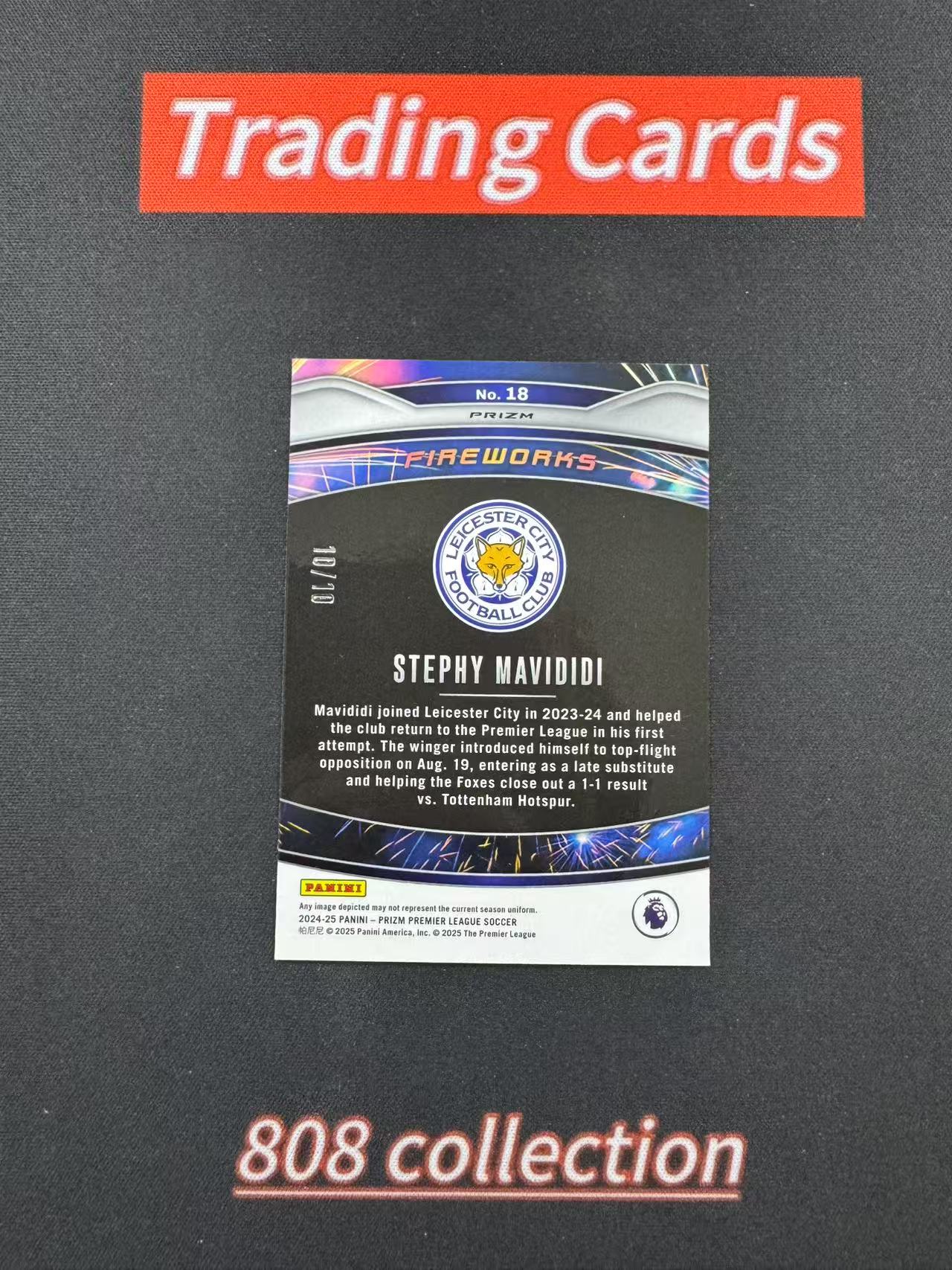 2024-25 Panini Prizm Mavididi RC [808零手续] 末年英超pz 马维迪迪 新秀 莱斯特城 尾编 10/10编 ...