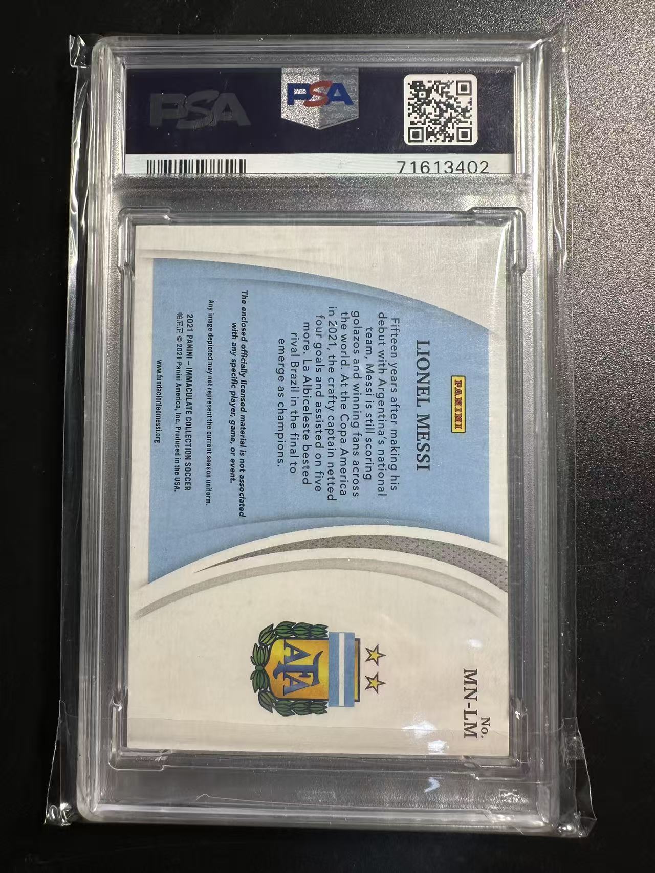 2021 Panini Immaculate Collection Lionel Messi 梅西 爱咪咪 首编 金折 1/10 patch ...