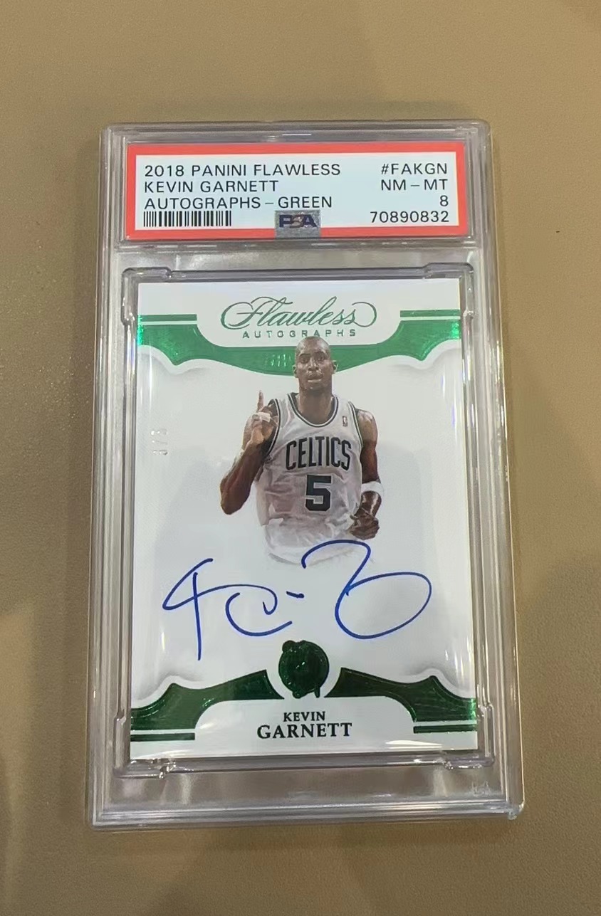 2018-19 Panini Flawless Kevin Garnett 【肥波球星卡】手提 凯尔特人 凯文 加内特 狼王 KG 3/5编 ...