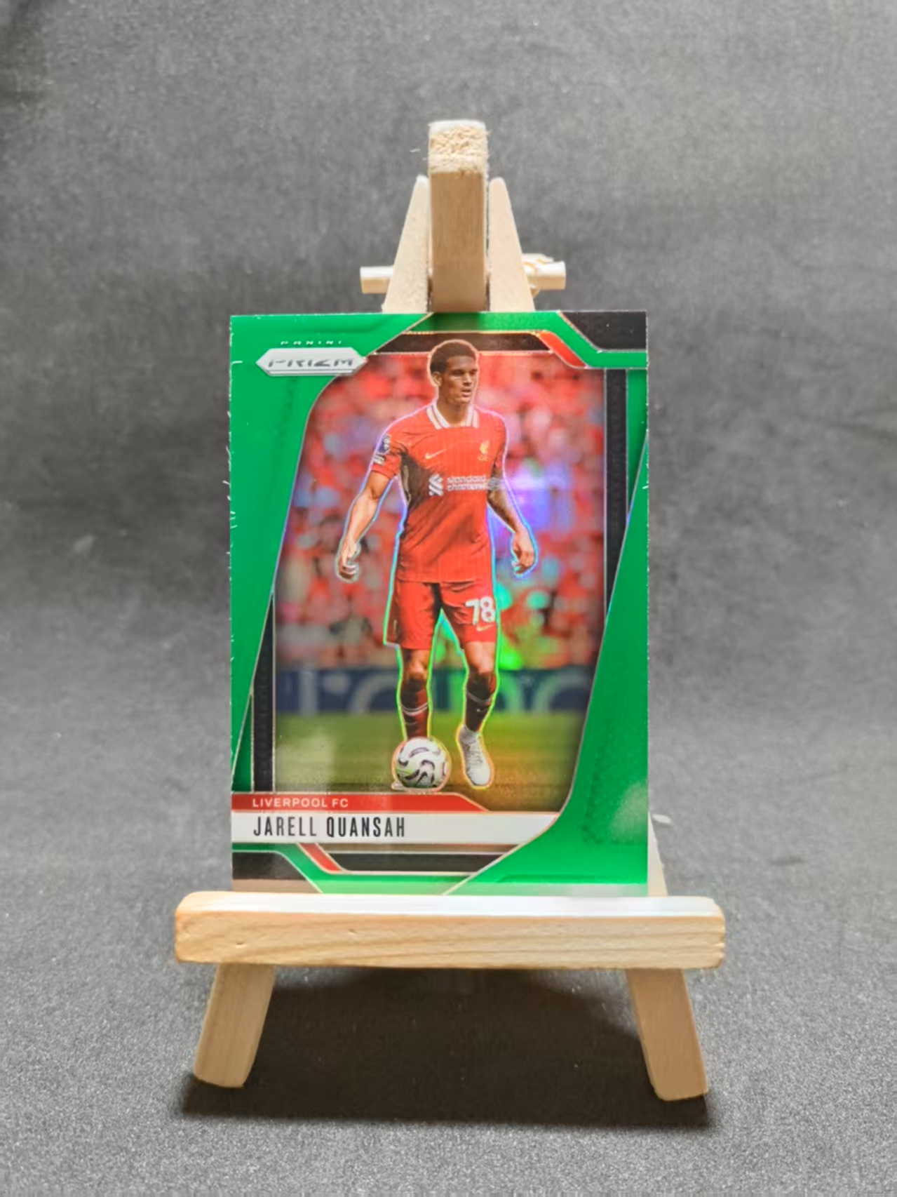 2024-25 Panini Prizm jarell quansah 英超pz 贾雷尔夸安萨 利物浦 绿折 1/5编 首编 值得收藏 乐 卡淘