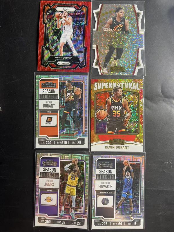 2023 24 Panini Prizm Devin Booker 【肥猫代卖】pupu Pz 德文布克 勒布朗詹姆斯 凯文杜兰特 迷宫折 红