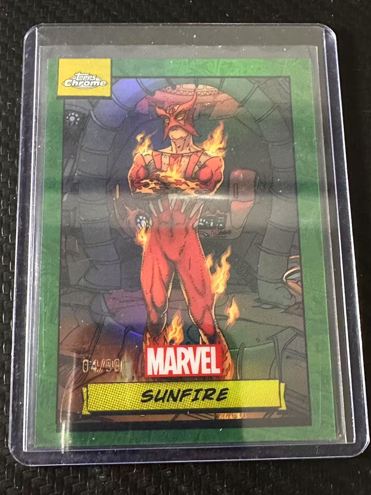 2024 Topps Marvel (MCU) 漫威 Chrome 元年 【十点代拍】 4/99编 绿折射 Sunfire 太阳火 #142 ...