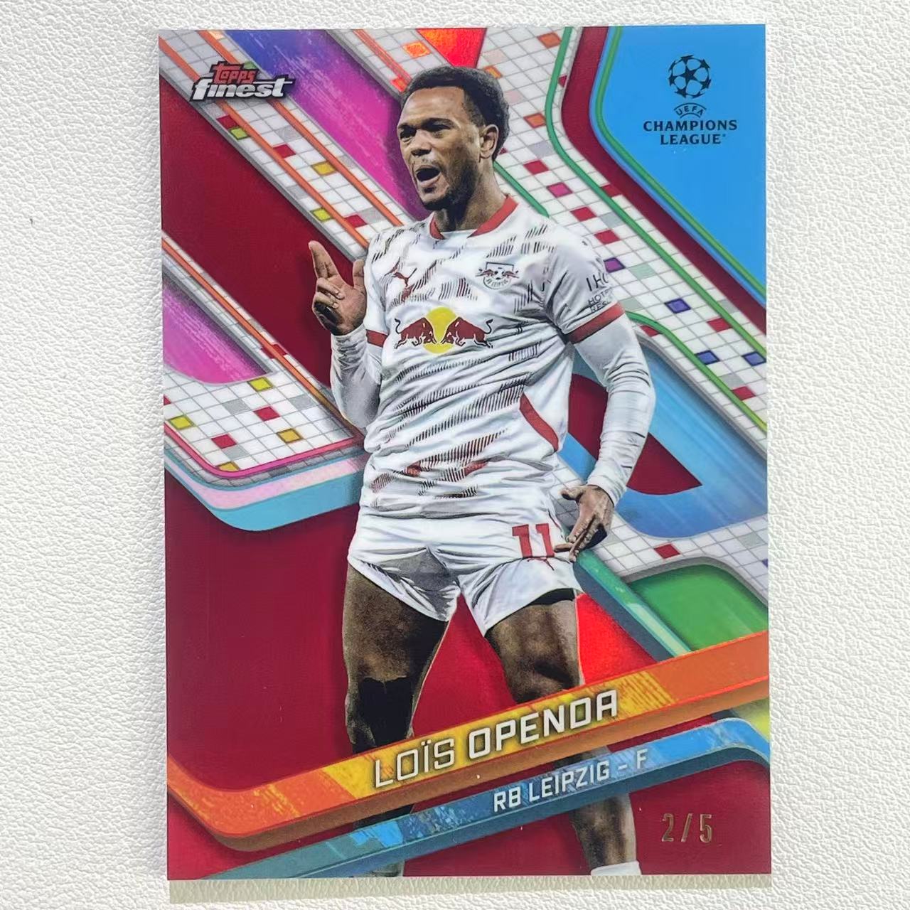 2024-25 Topps Finest Lois Openda 欧冠 比利时 莱比锡 尤文 罗伊斯 奥蓬达 5编 红折 C罗内马尔生日编 ...