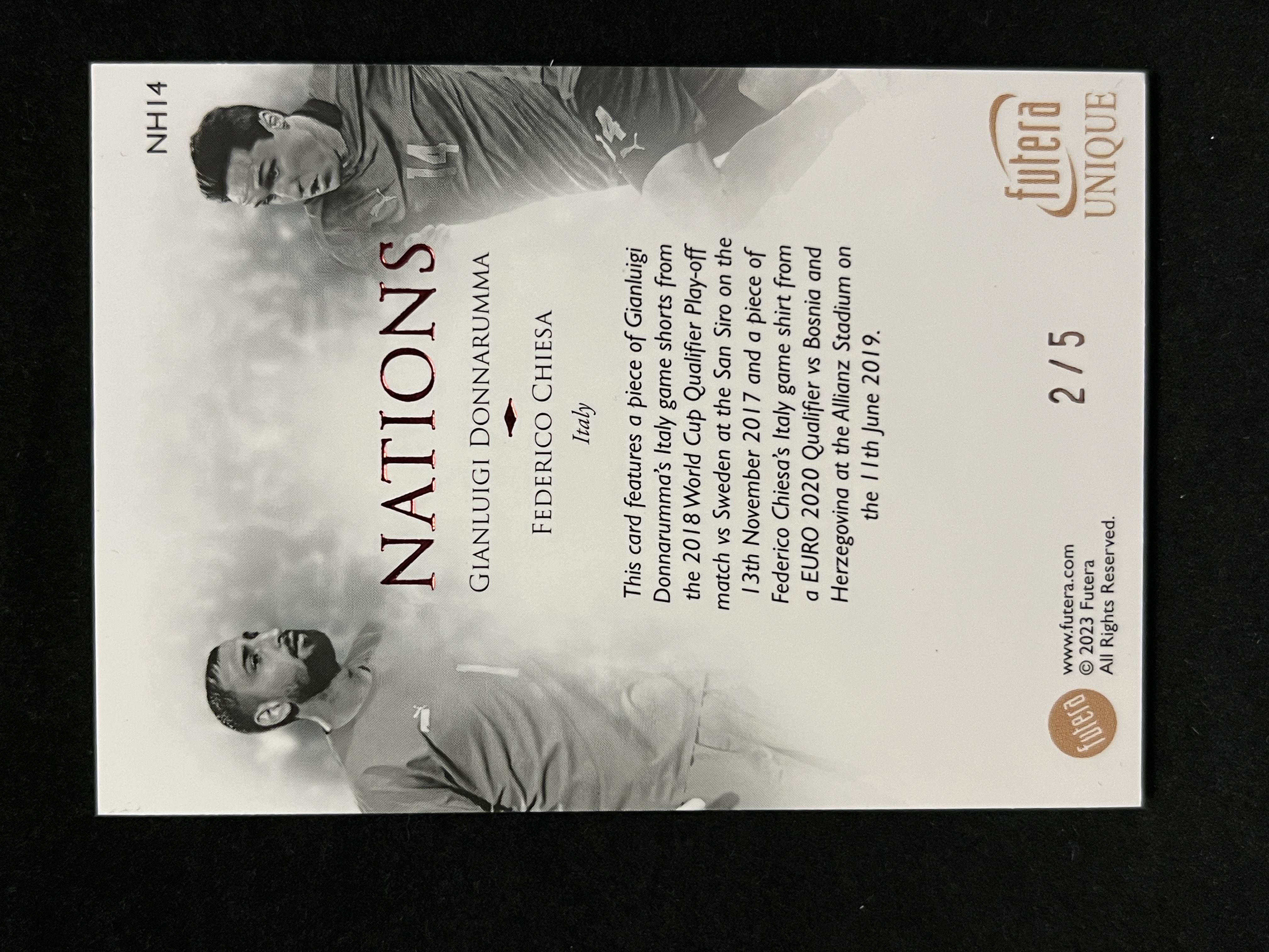 2022-23 Futera Futera Unique Federico Chiesa 22-23 福特拉 意大利Nations双人特卡 小 ...
