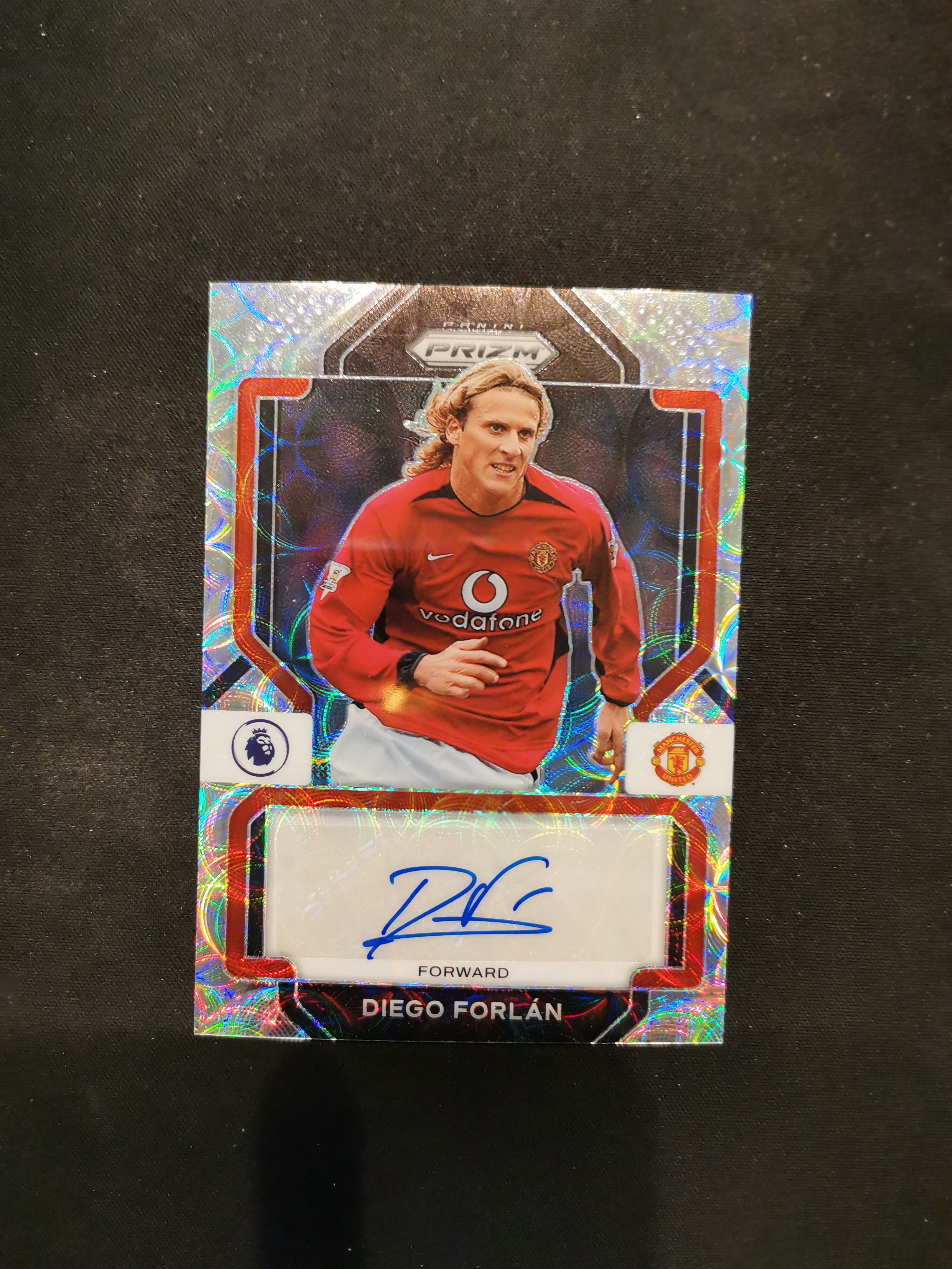 2022-23 Panini Prizm Premier League Diego Forlan 英超 曼联 迭戈 弗兰 圈圈折 签字 ...