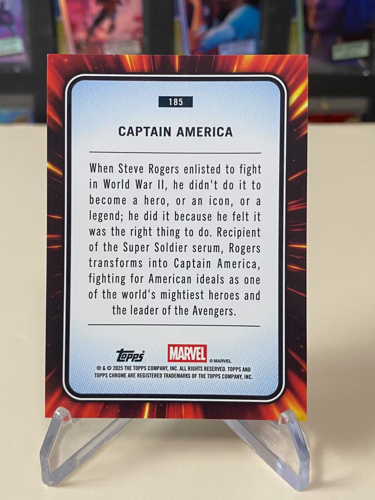 2025 Topps Marvel (MCU) Chrome 漫威 TC 红钢铁侠折 限编052/100 美国队长 收藏专收 卡品细节图三 ...