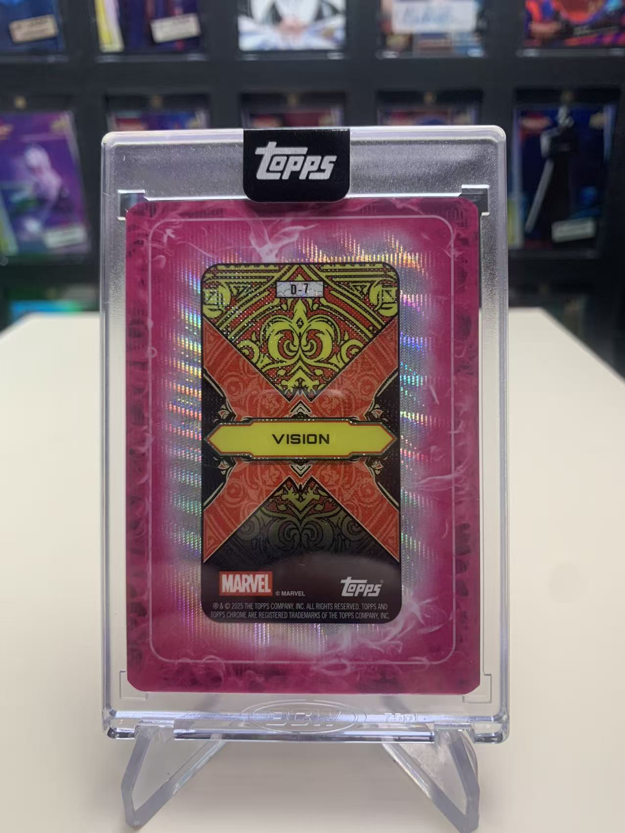 2025 Topps Marvel (MCU) Mint 漫威 波纹折 牌皇的卡组 原封砖 限编99 扑克牌特卡 方块7 幻视 Vision ...