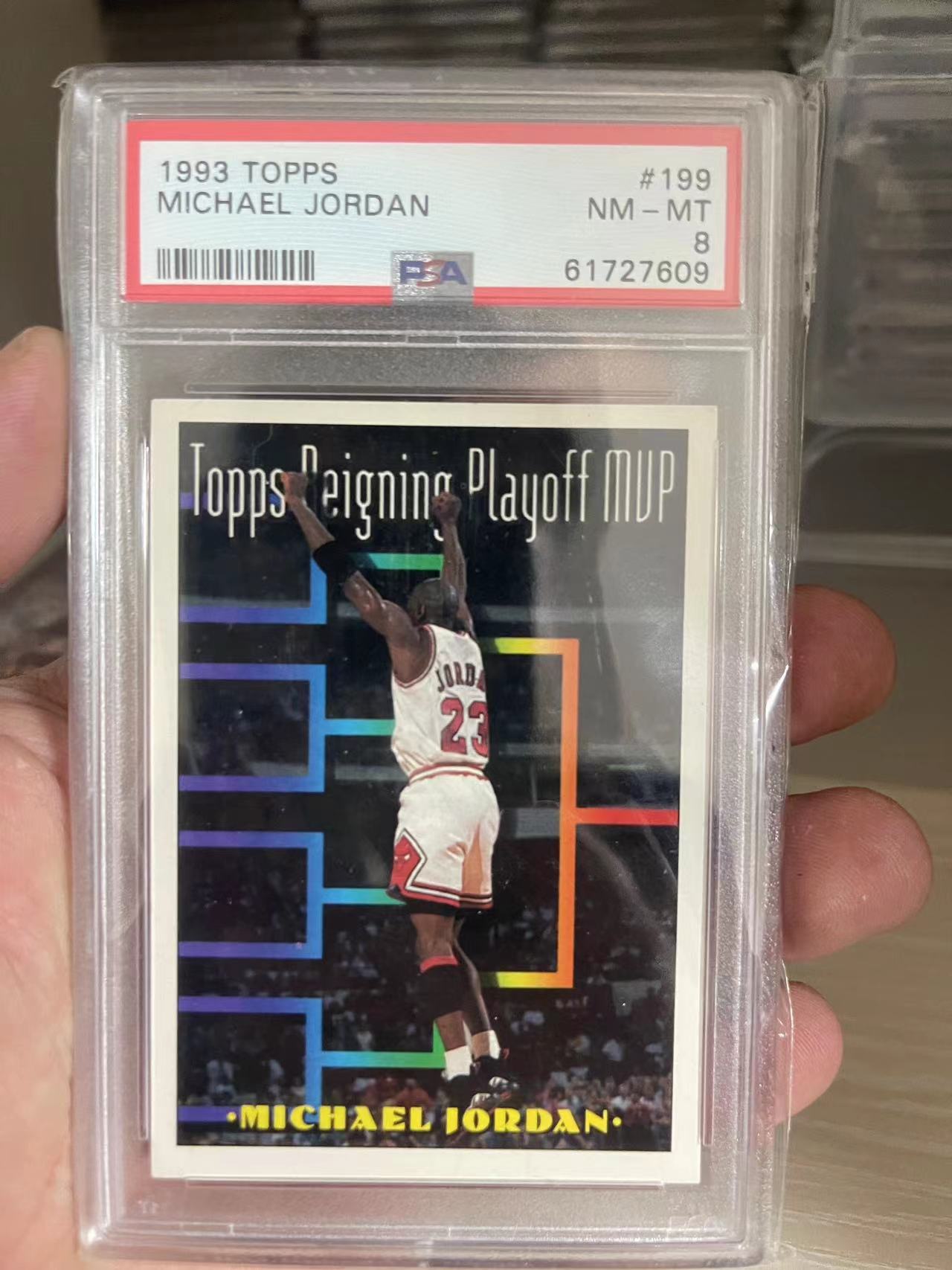 1993 Topps MVP Michael Jordan topps 老卡 折色 经典选图 迈克尔 乔丹 飞人 篮球之神 psa8分 国外 ...