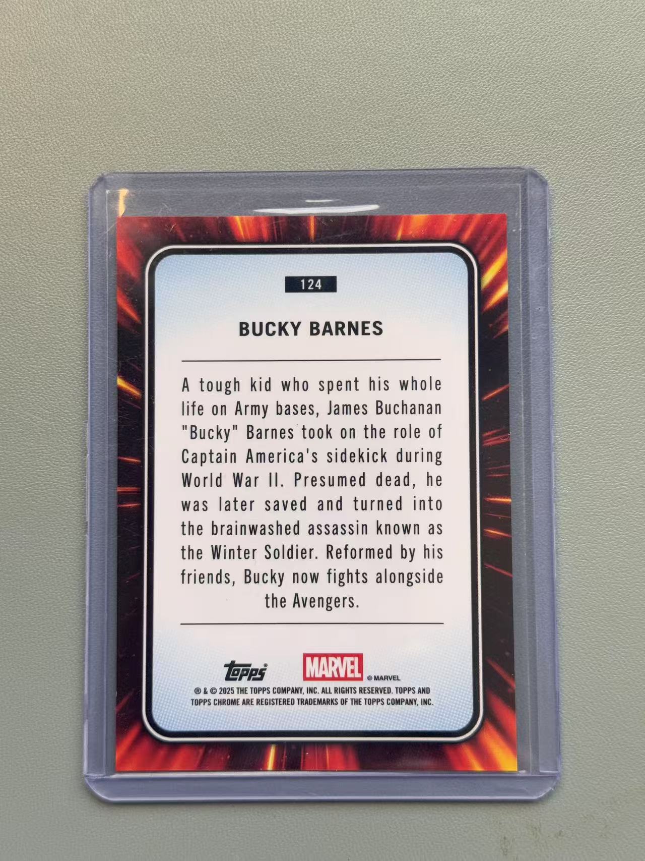 2025 Topps Marvel (MCU) 漫威 Chrome 次年 【十点代拍】67/75编 大比例 BUCKY BARNES 巴基· ...